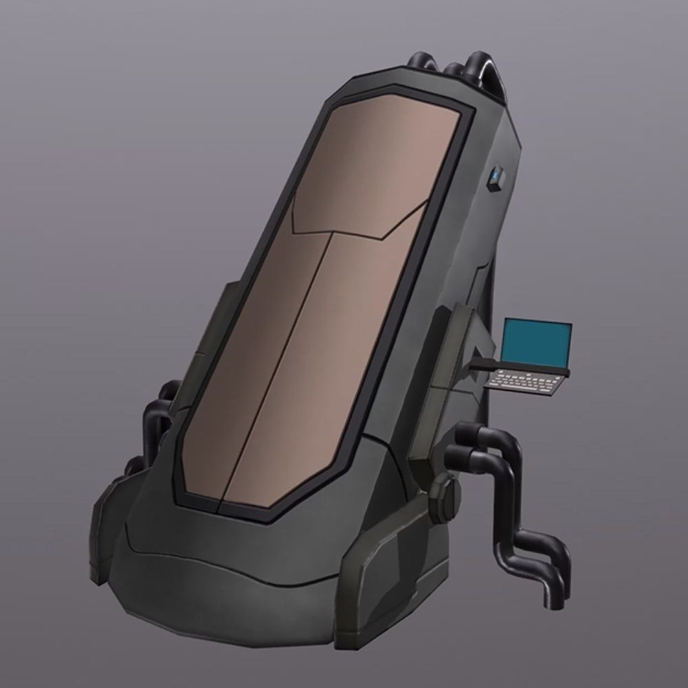 3D model Sci-Fi Cryo Chamber Cryopod - Game Ready VR / AR / low-poly ...