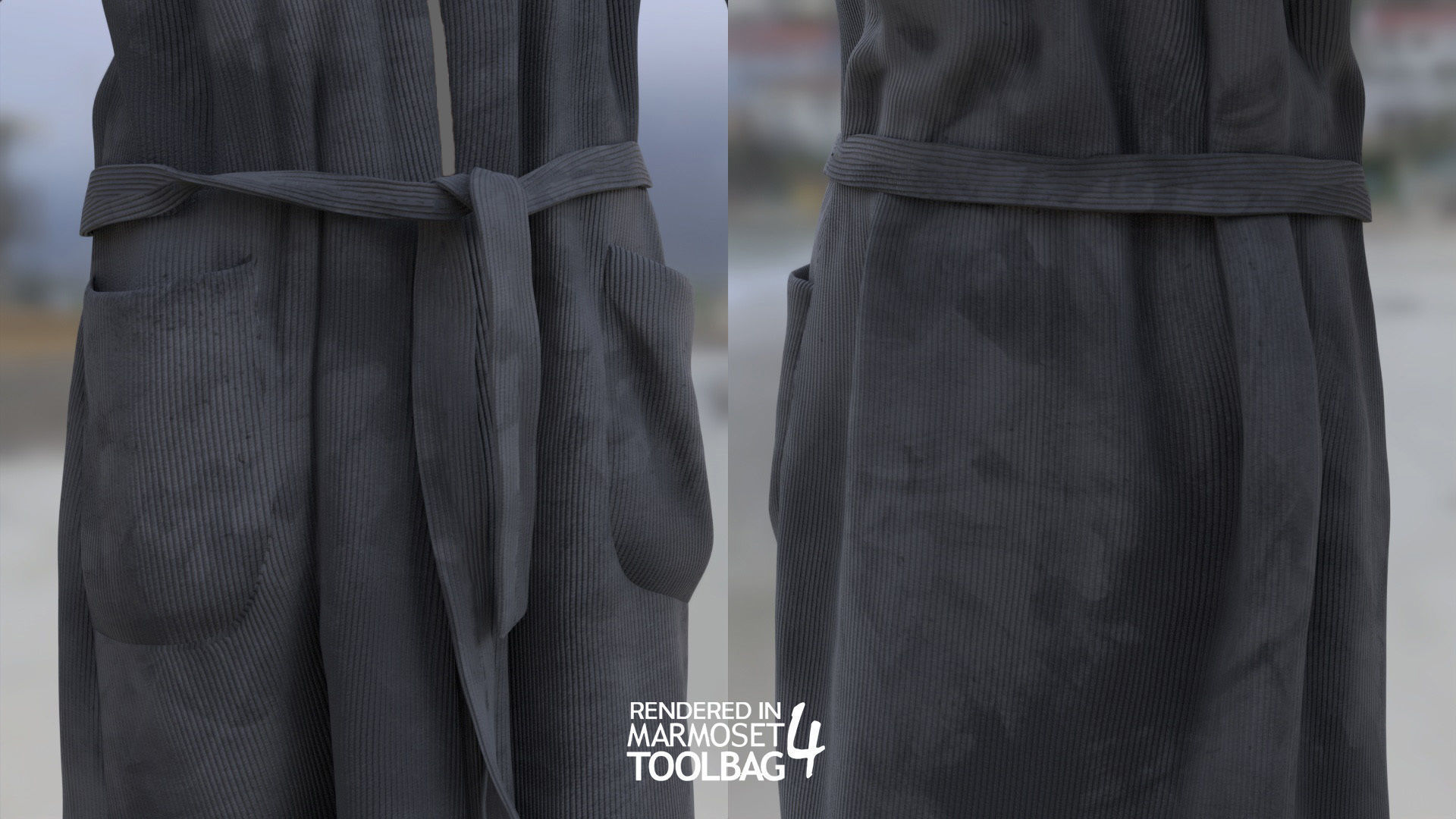 3D model Male Bathrobe Outfit VR / AR / low-poly | CGTrader