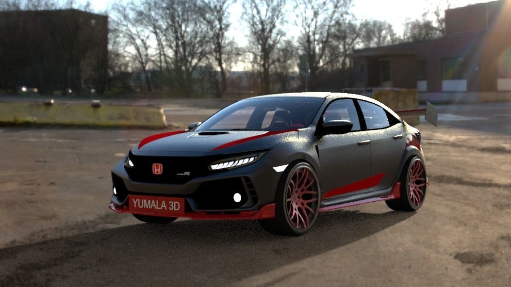 Honda Civic Modified free 3D model | CGTrader