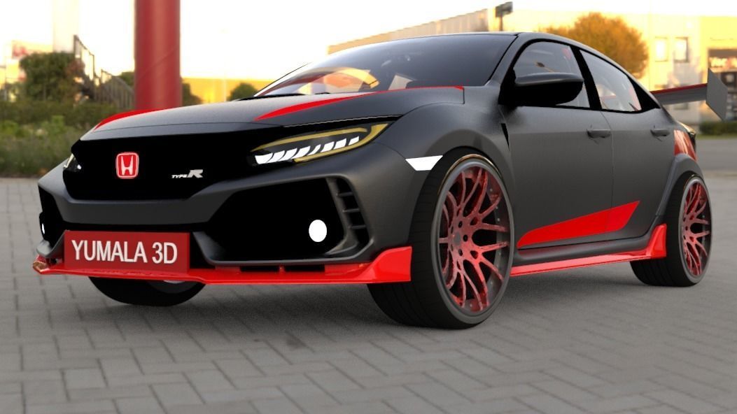 Honda Civic Modified free 3D model | CGTrader