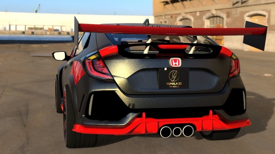 Honda Civic Modified free 3D model | CGTrader