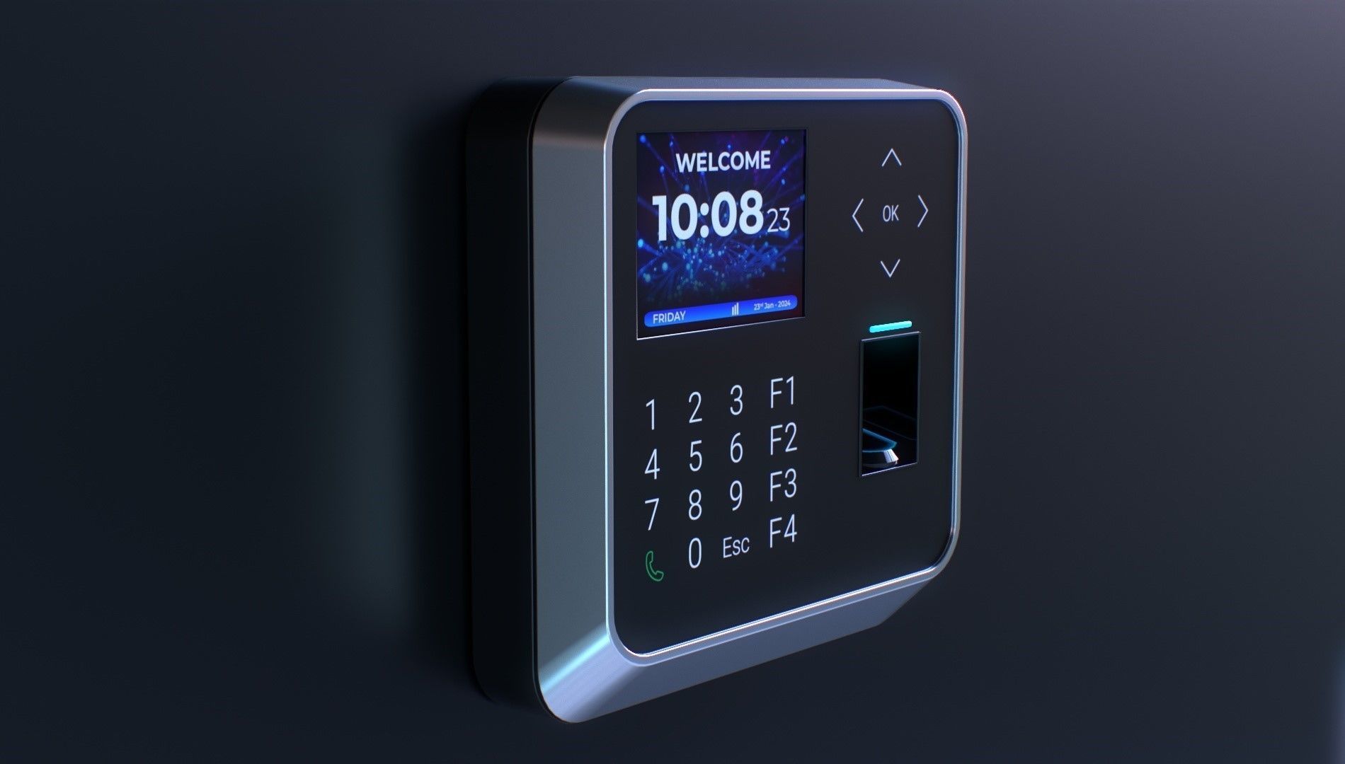 3D model Biometric Attendance System Scanner VR / AR / low-poly | CGTrader