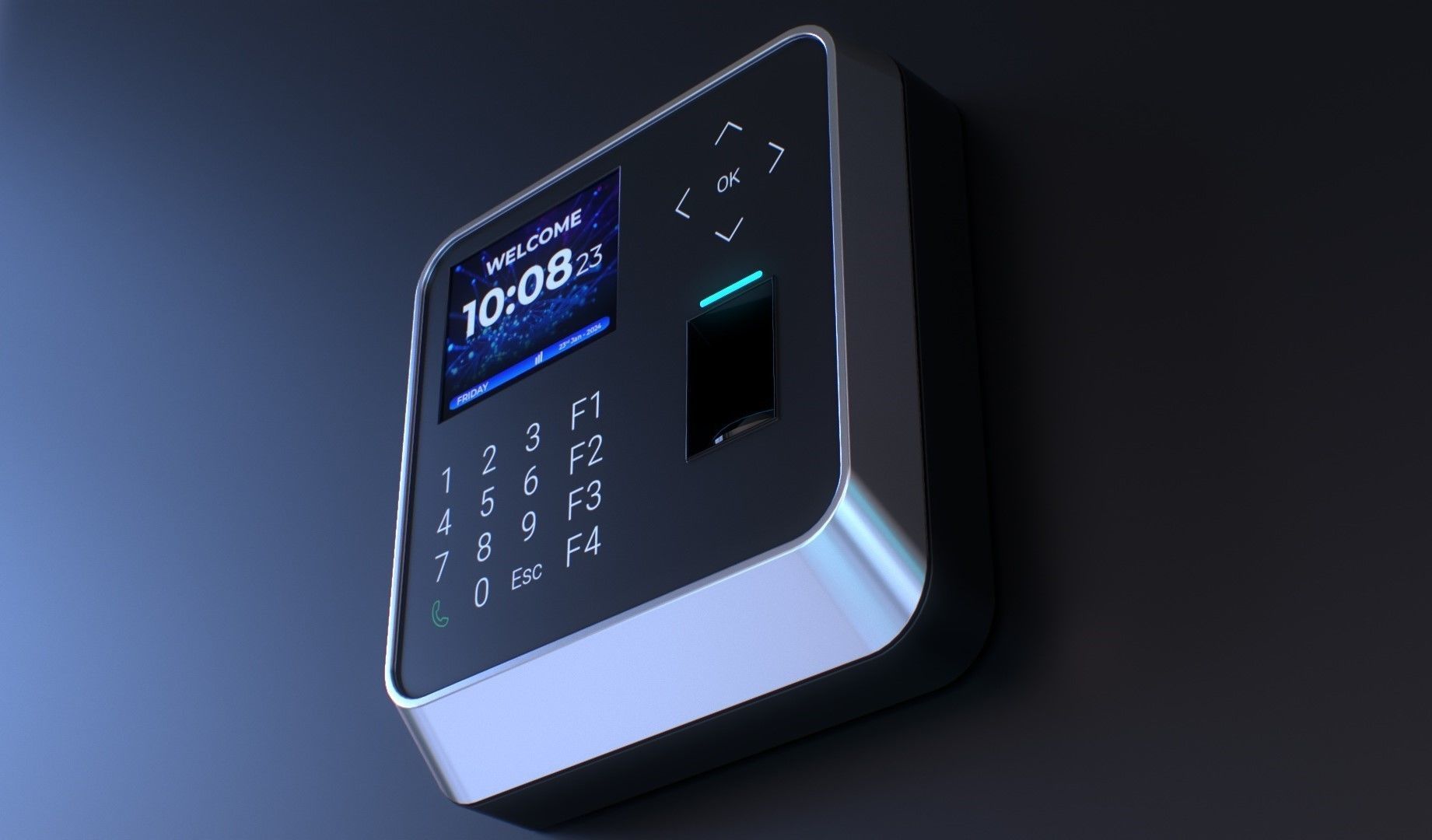 3D model Biometric Attendance System Scanner VR / AR / low-poly | CGTrader