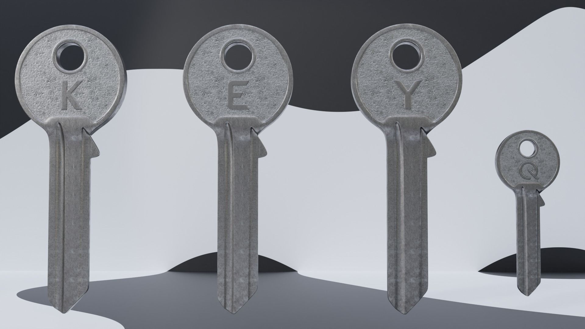 3D model Key without Teeth VR / AR / low-poly | CGTrader