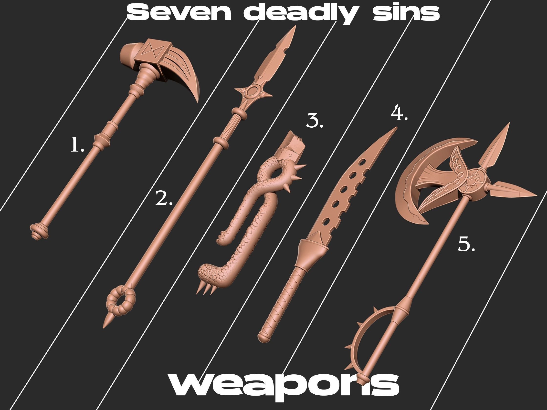 Seven deadly sins - Sword Collection 3D printable | CGTrader