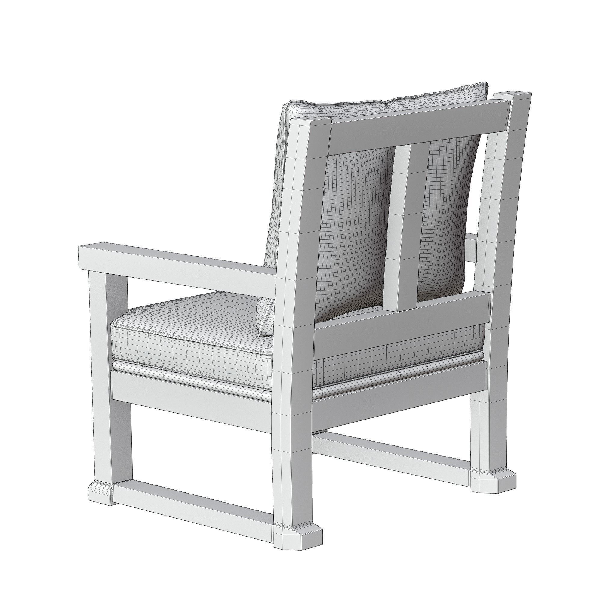 3D model Rustic Armchair VR / AR / low-poly | CGTrader