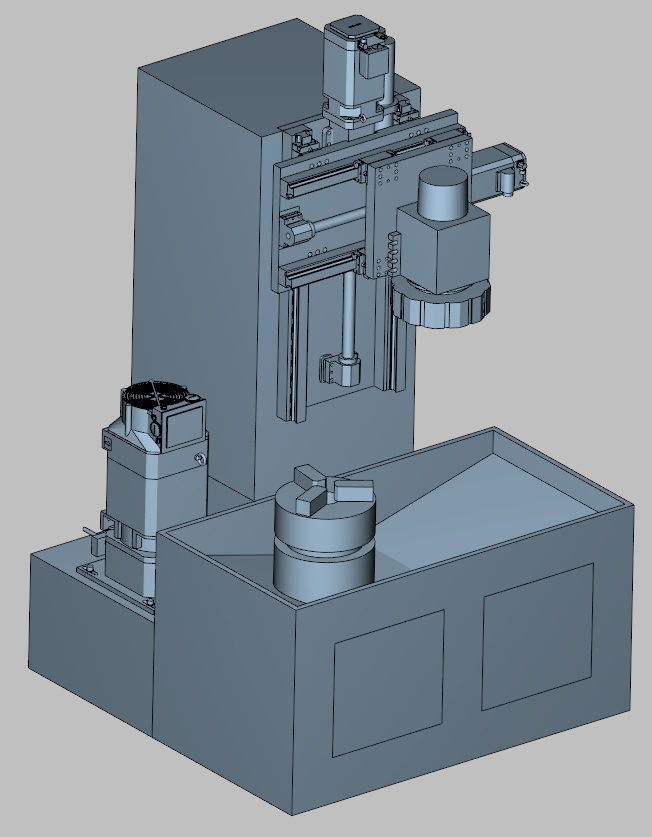 CNC Vertical Turning Machine 3D model | CGTrader