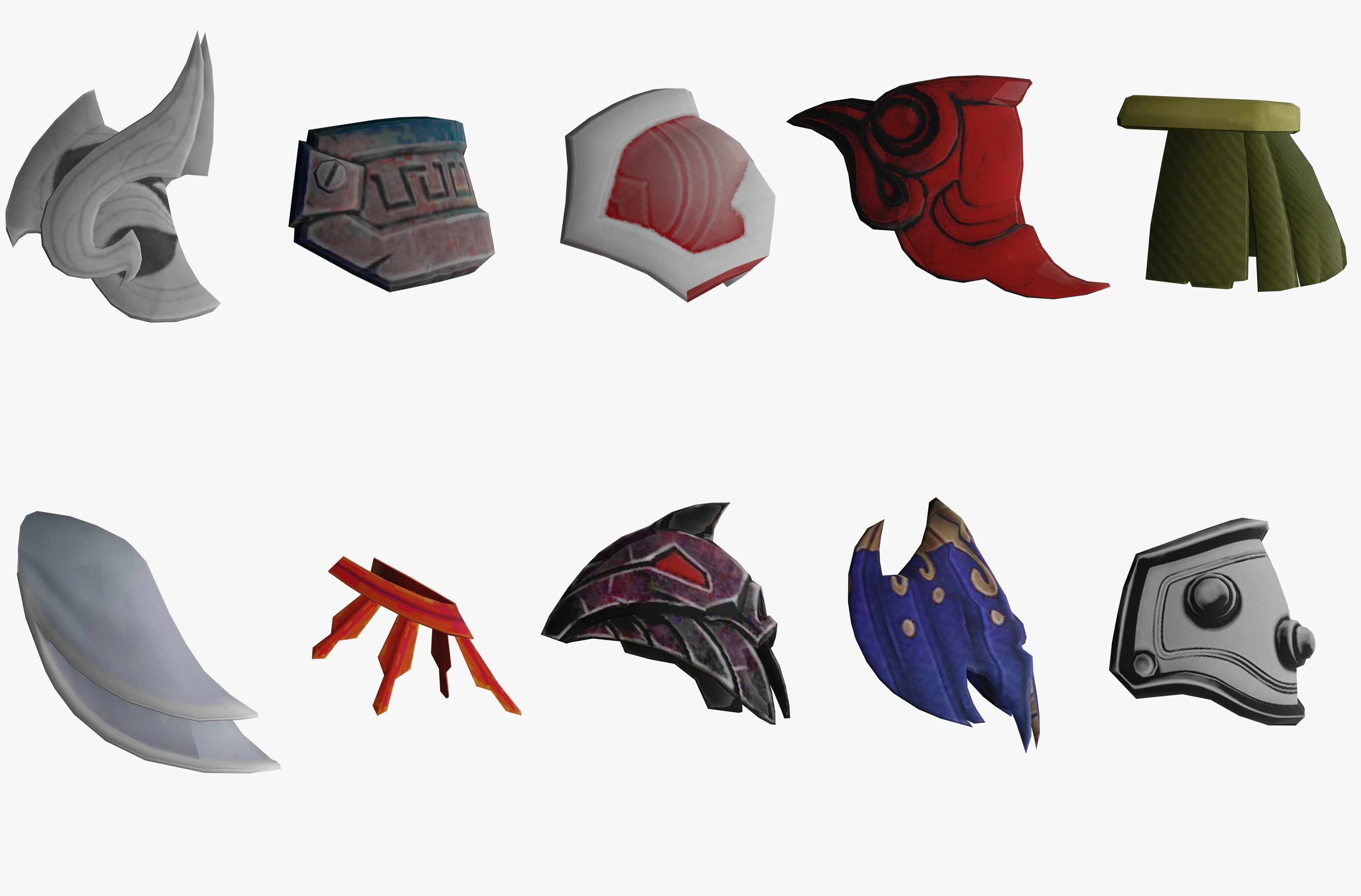 3D model Shoulder Armor Models - Low Poly VR / AR / low-poly | CGTrader