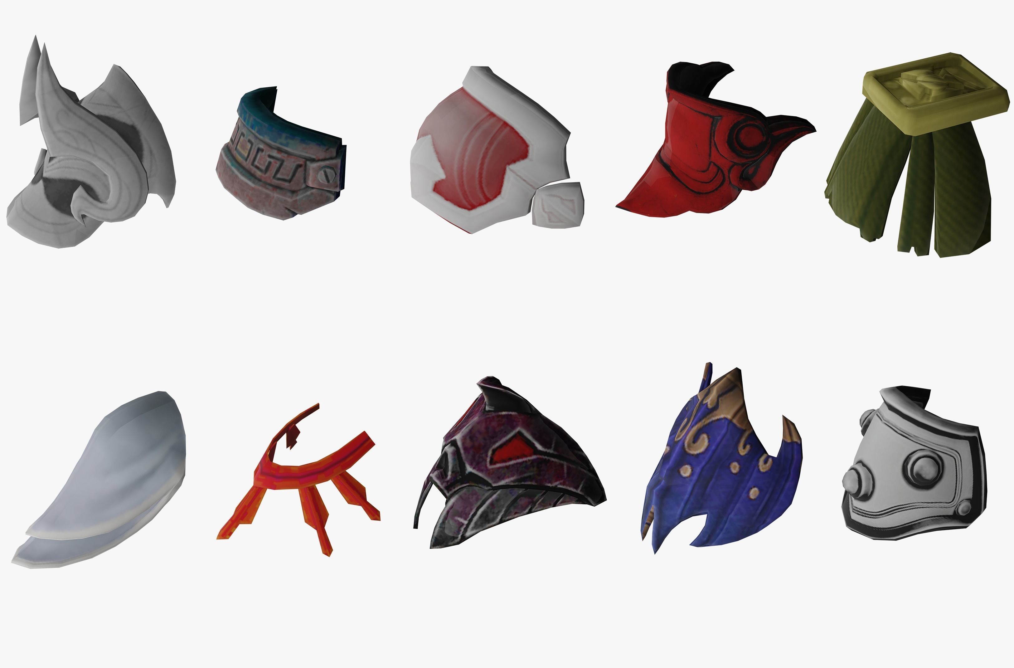 3D model Shoulder Armor Models - Low Poly VR / AR / low-poly | CGTrader