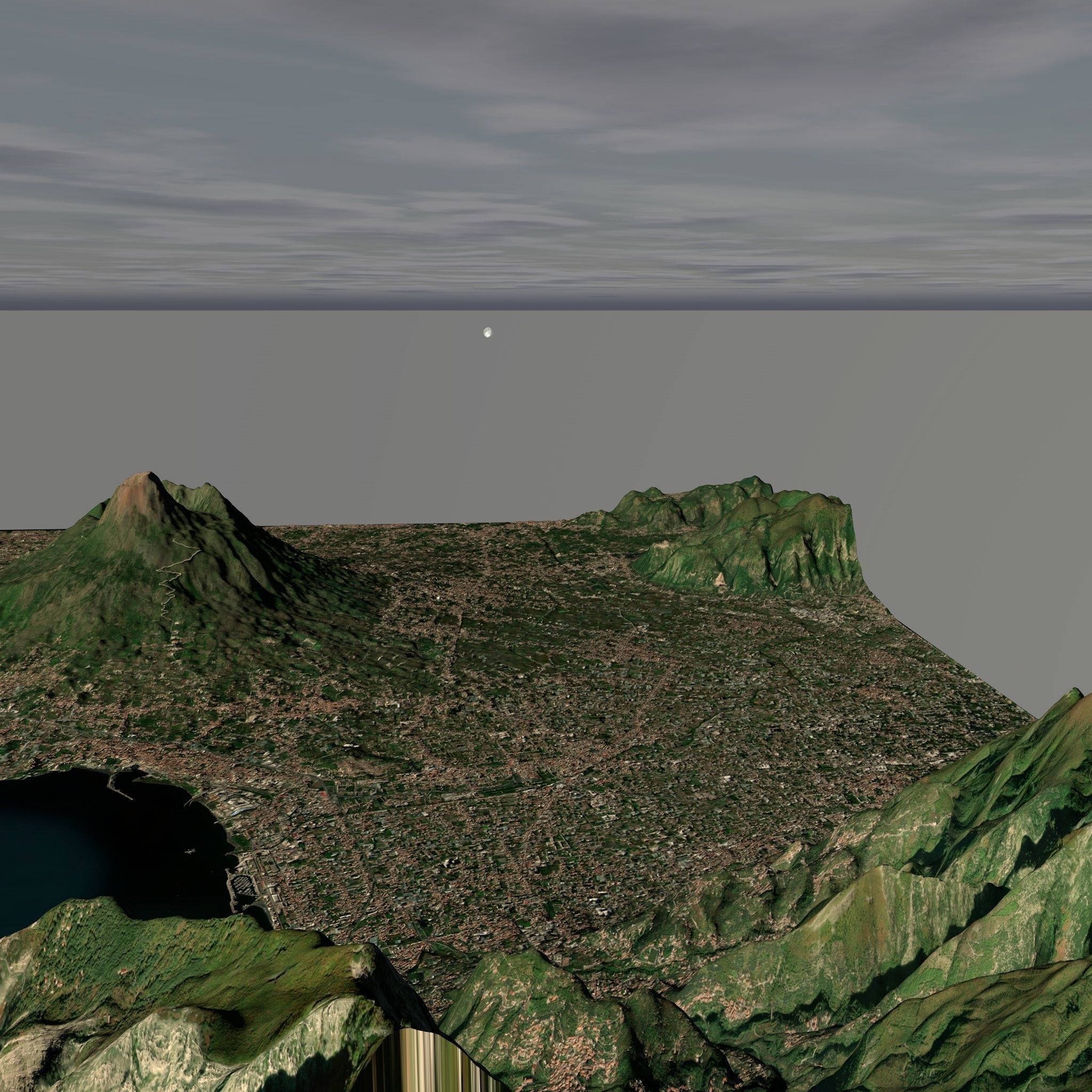 Relief map of Visuvius volcano 3D model | CGTrader