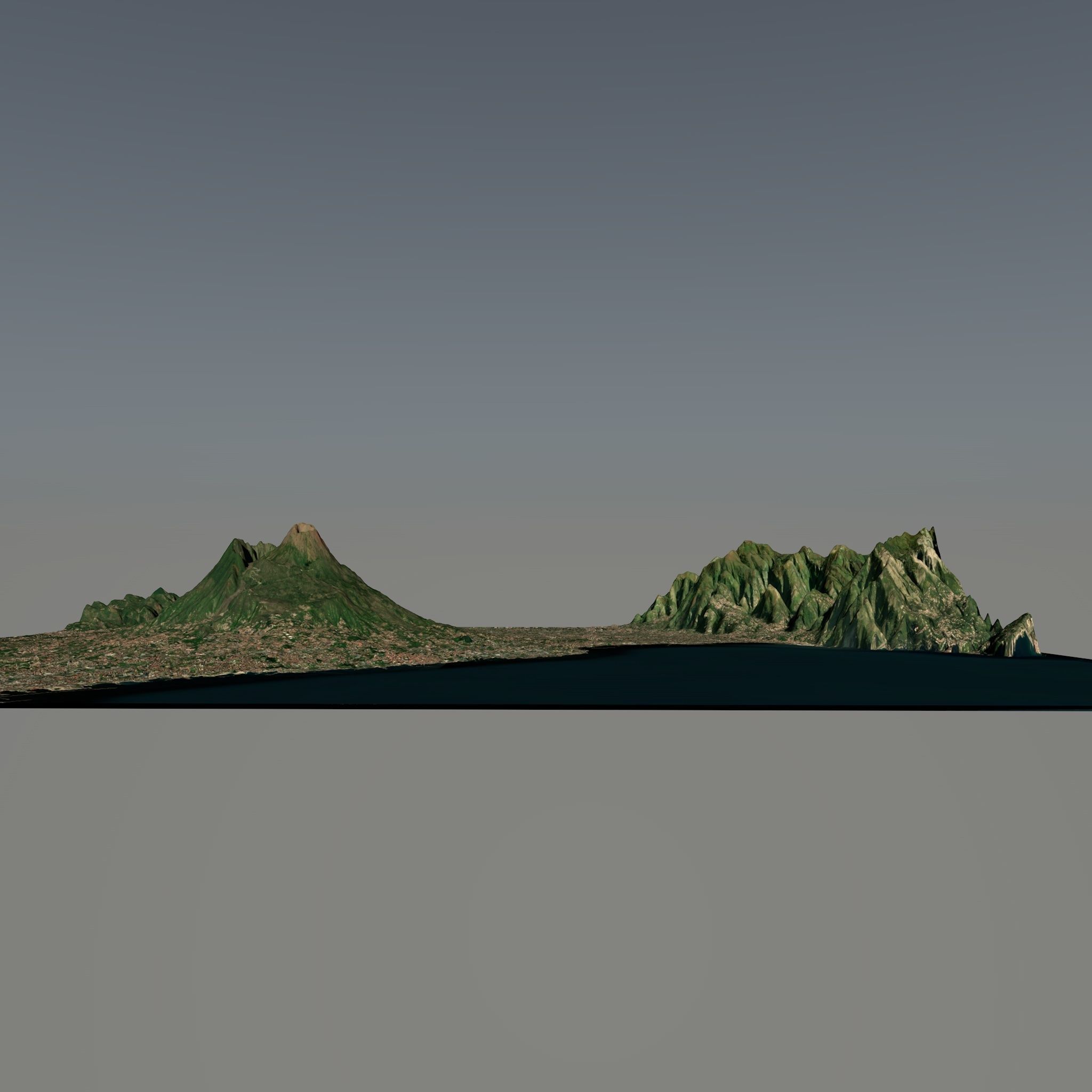 Relief map of Visuvius volcano 3D model | CGTrader