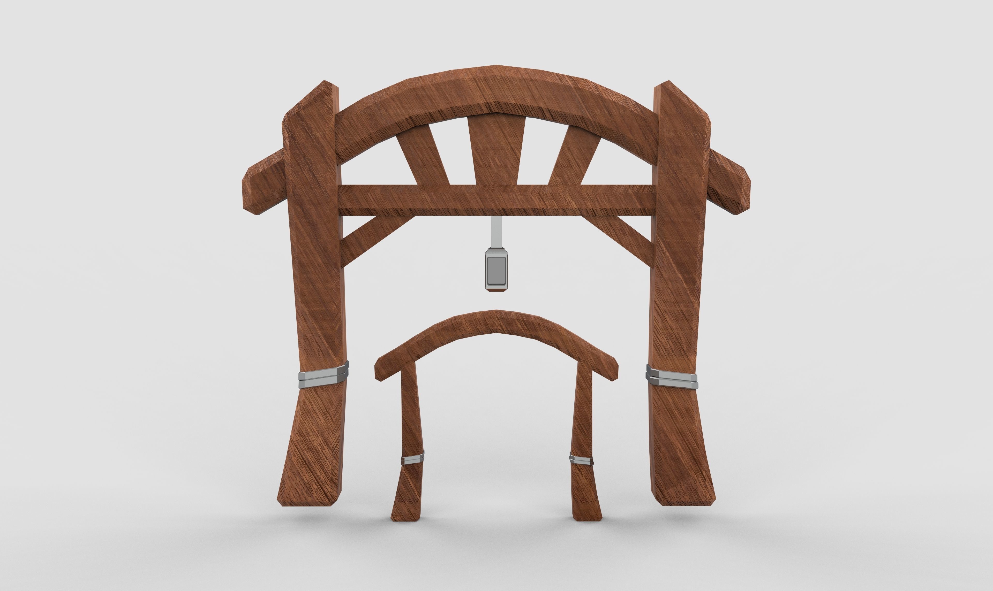 3D model village entry gate VR / AR / low-poly | CGTrader