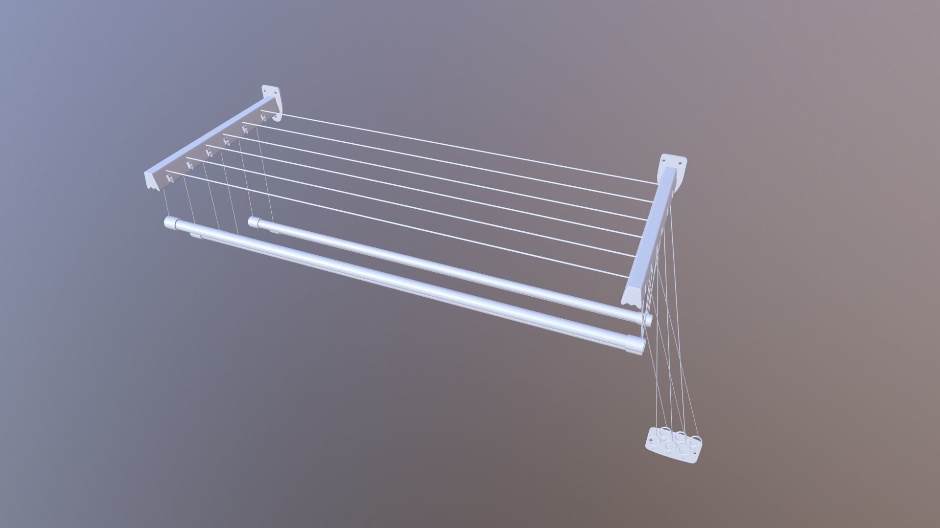 Plastic Clothesline 3D model | CGTrader