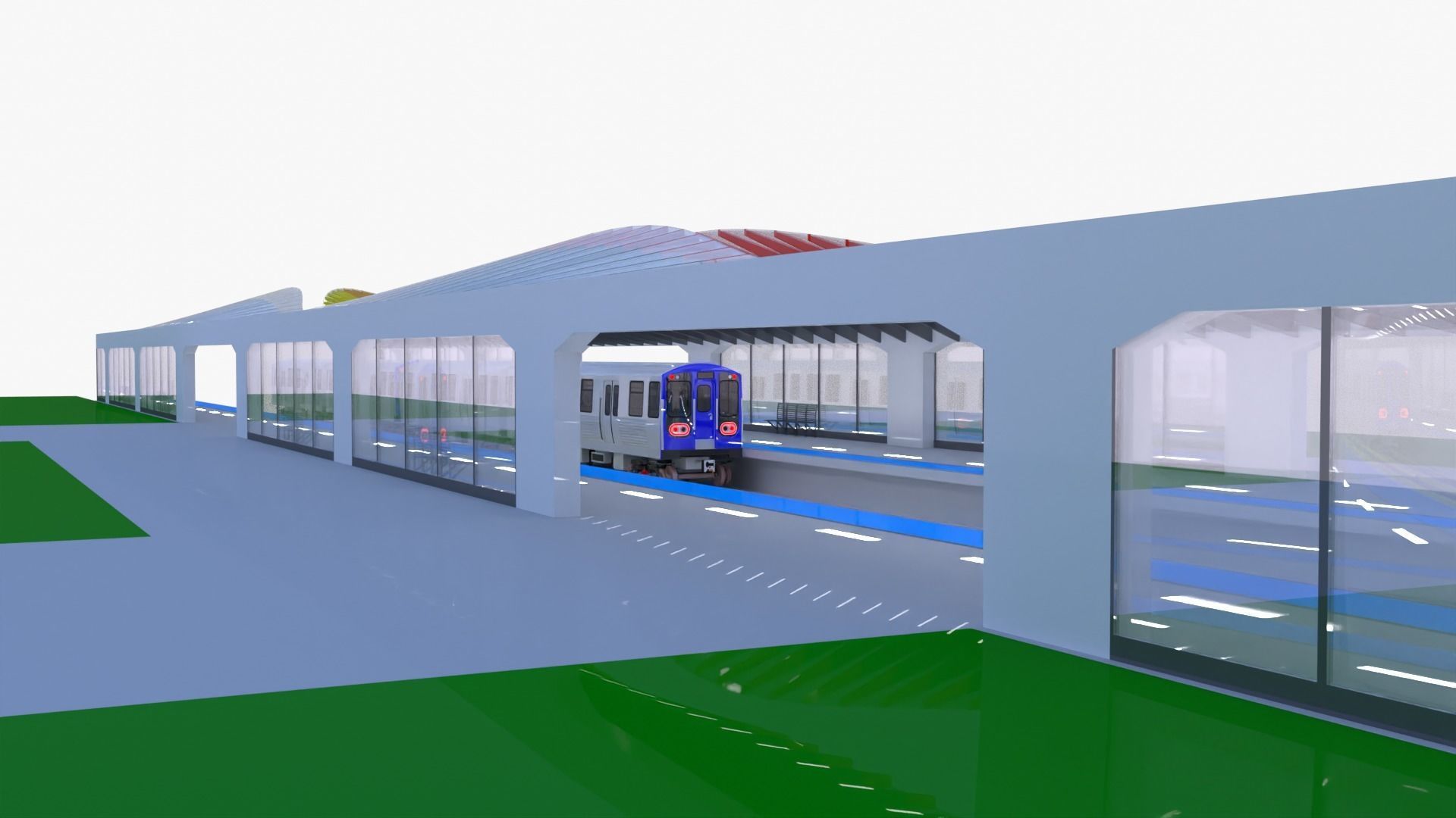 Chicago metro station 3D model | CGTrader