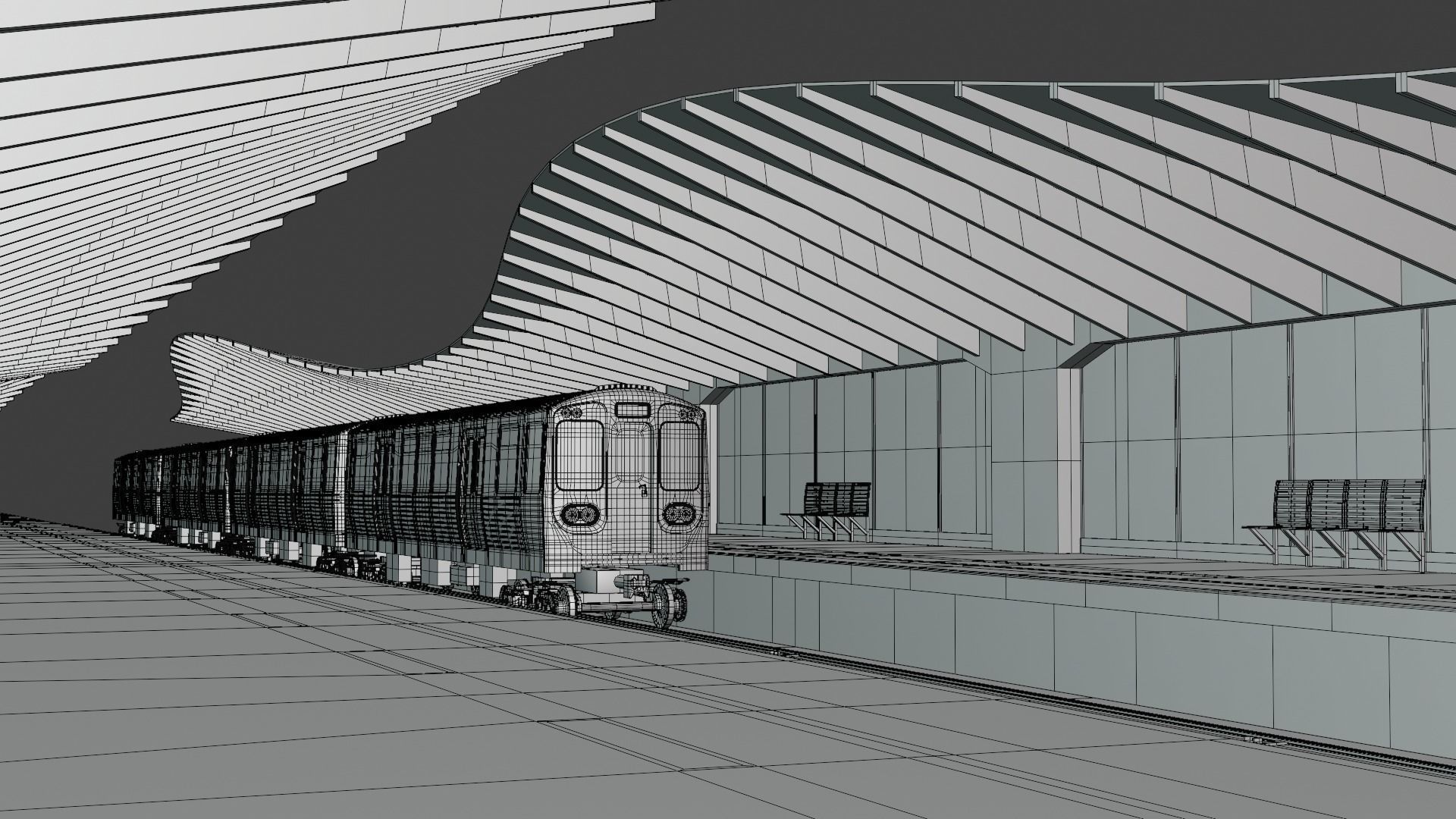 Chicago metro station 3D model | CGTrader
