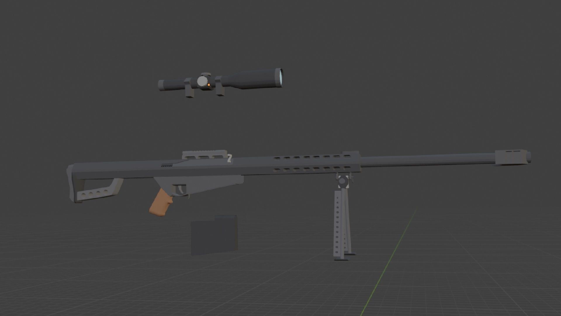 3D model Barret M82A1 - Game Ready VR / AR / low-poly | CGTrader