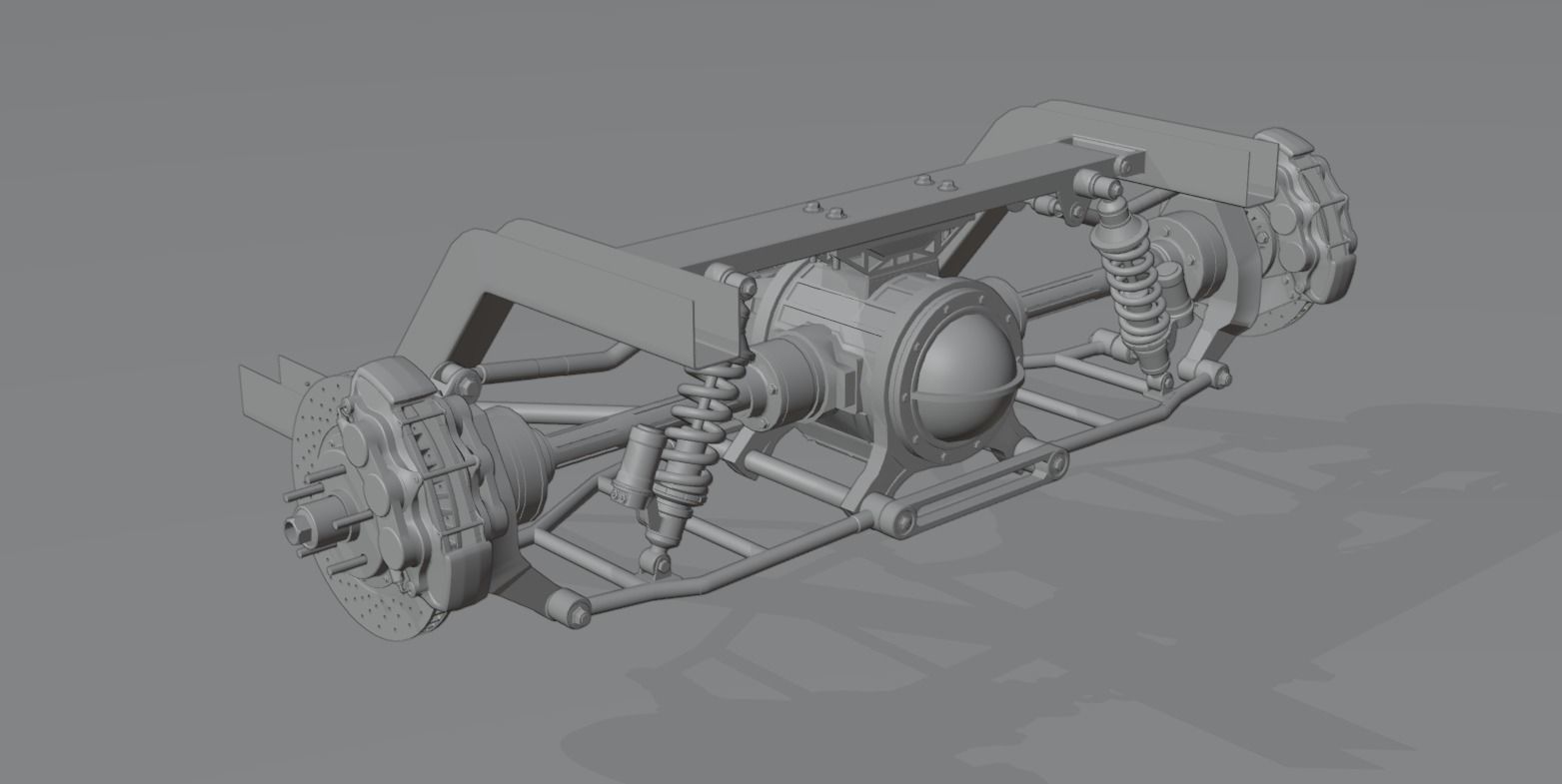 3D model Racing Rear car truck suspension V2 VR / AR / low-poly | CGTrader