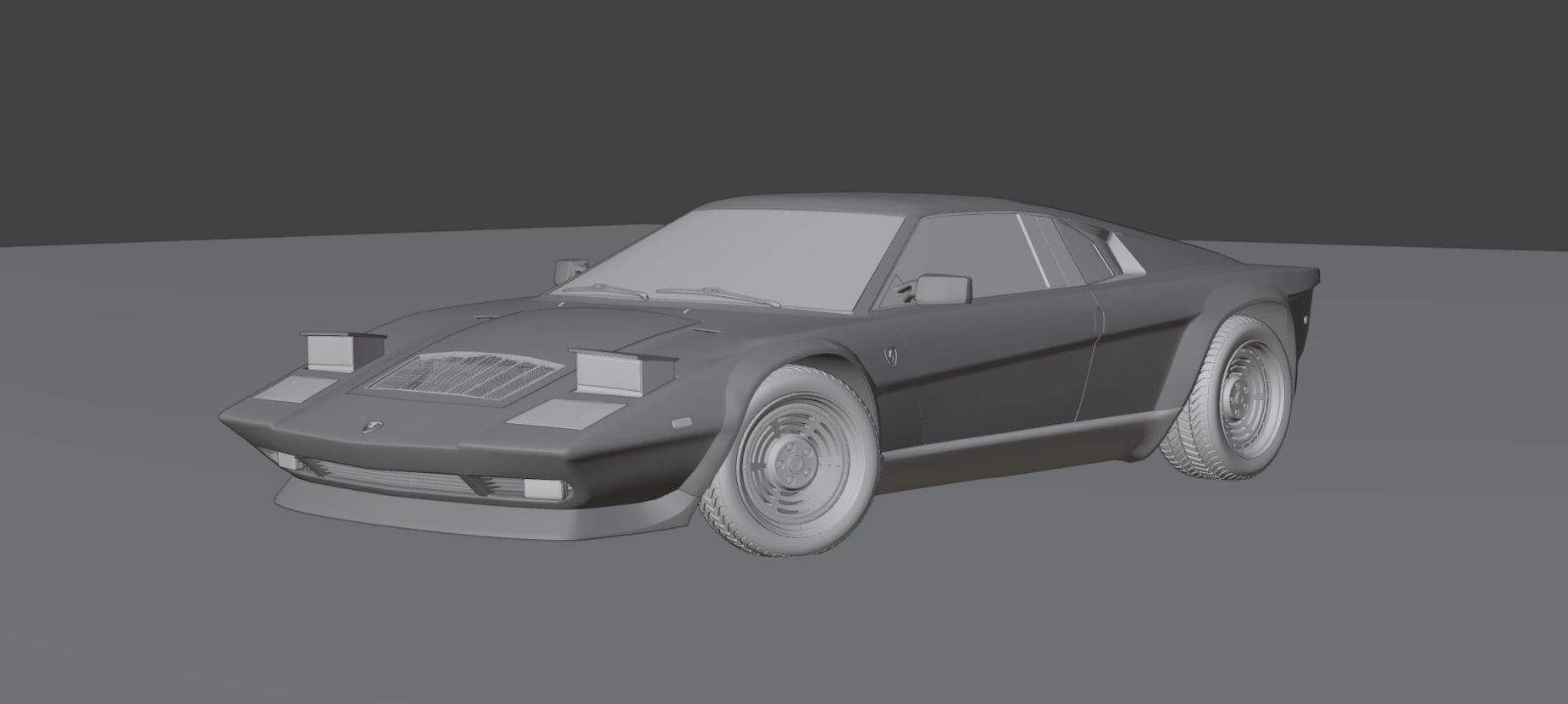 3D model 80s-70s mid-engine supercar VR / AR / low-poly | CGTrader