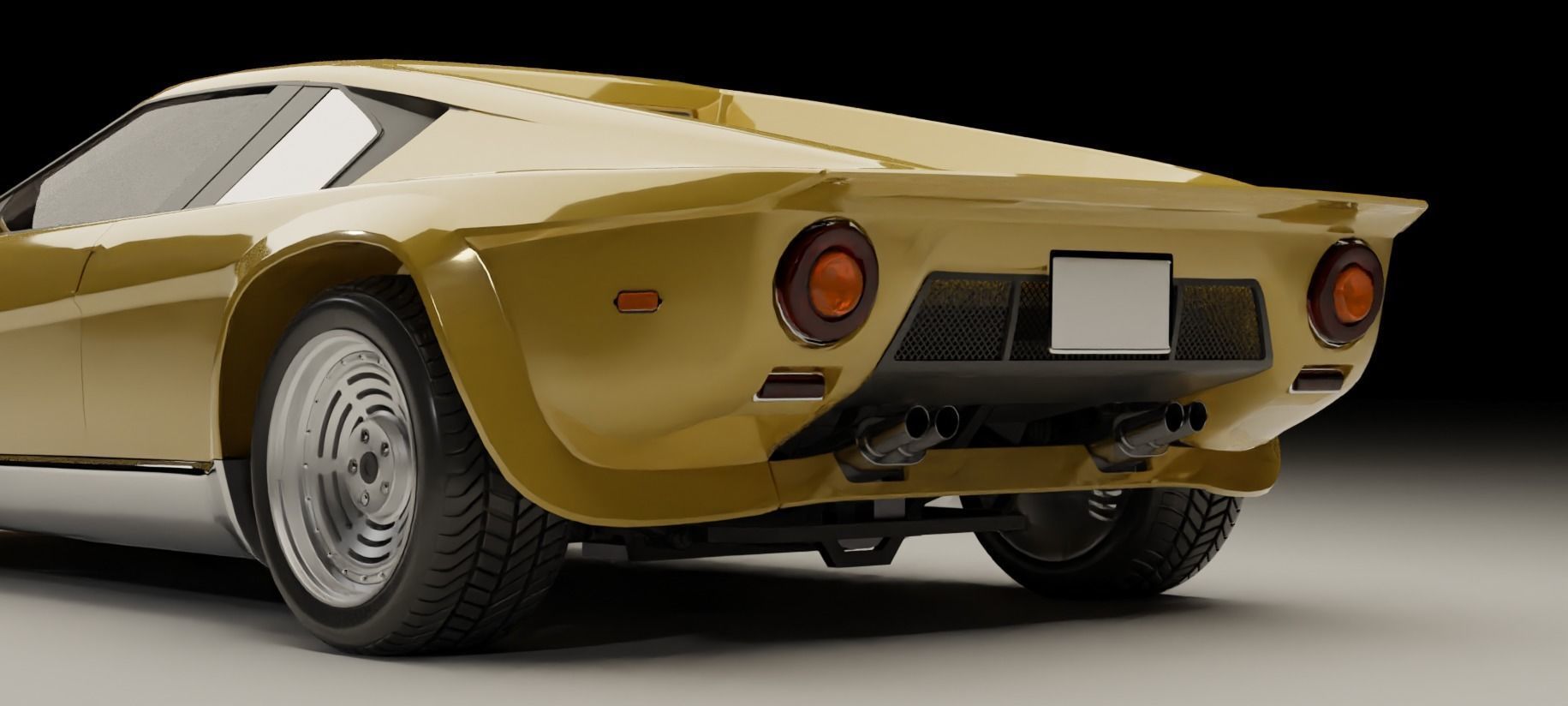 3D model 80s-70s mid-engine supercar VR / AR / low-poly | CGTrader