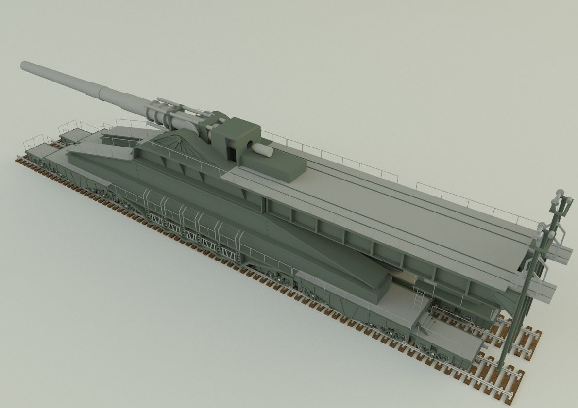 Schwerer Gustav gun 3D model | CGTrader