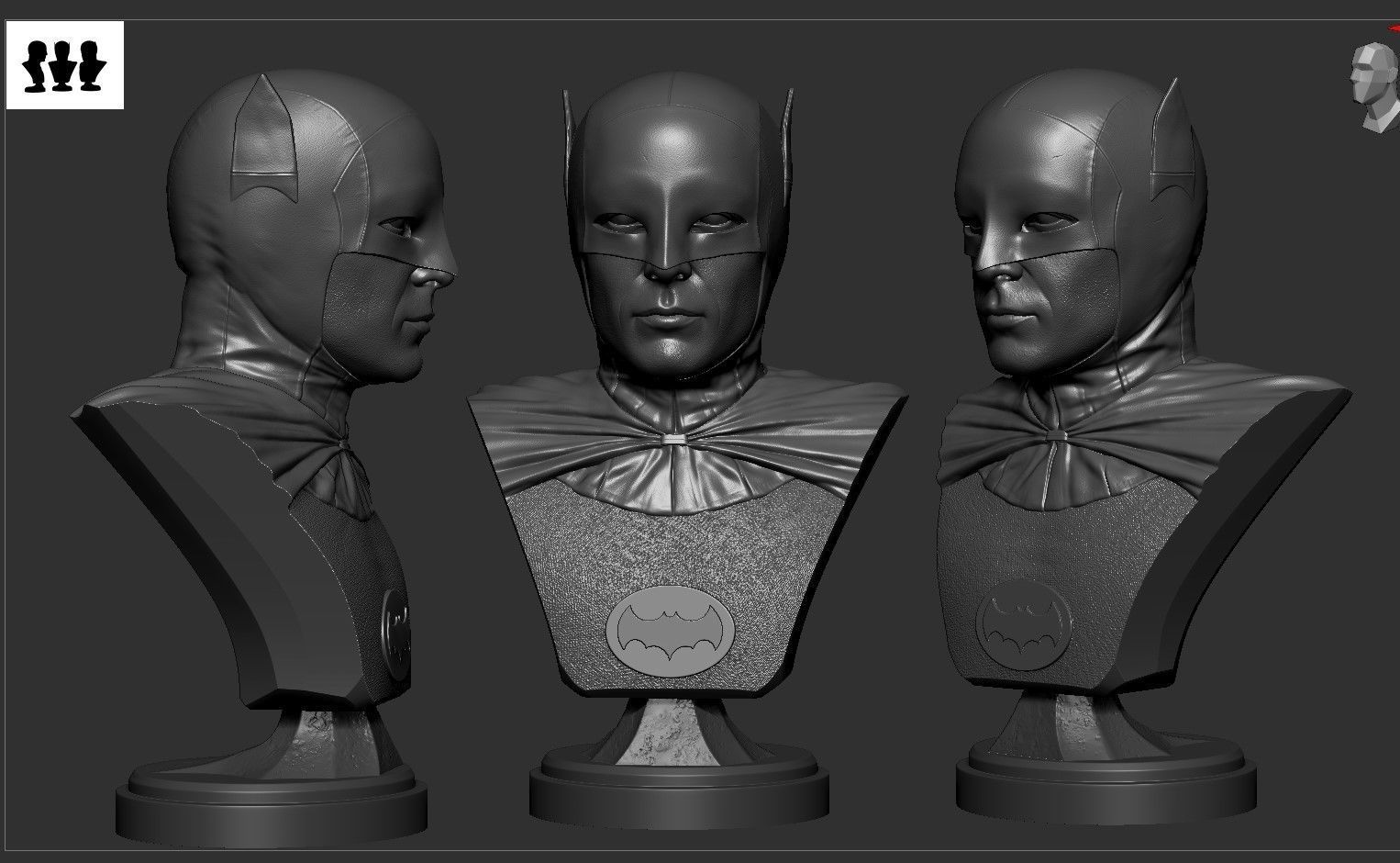 Adam West- Batman Bust 3D model 3D printable | CGTrader