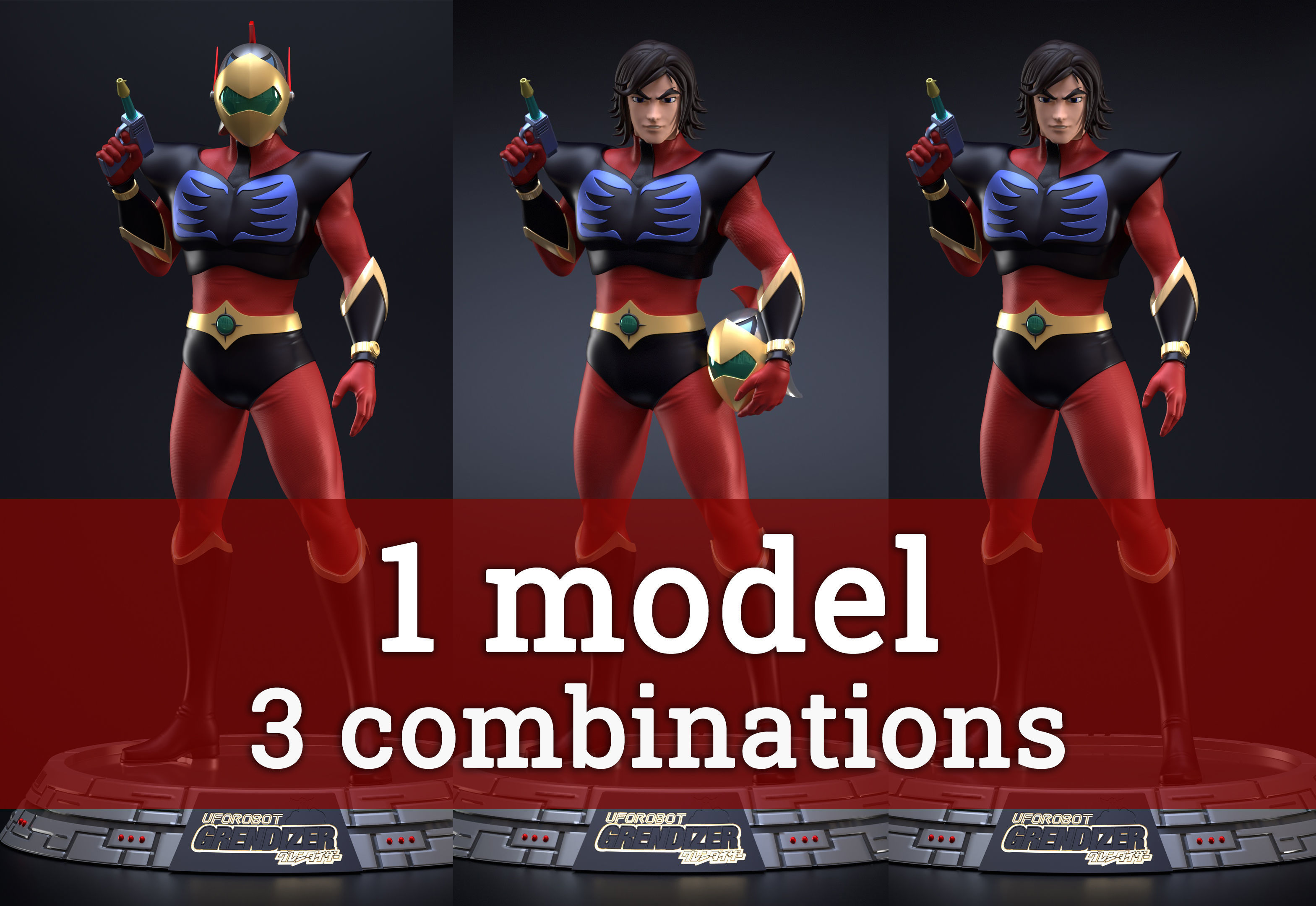 Actarus Duke Fleed V3 3D model 3D printable | CGTrader