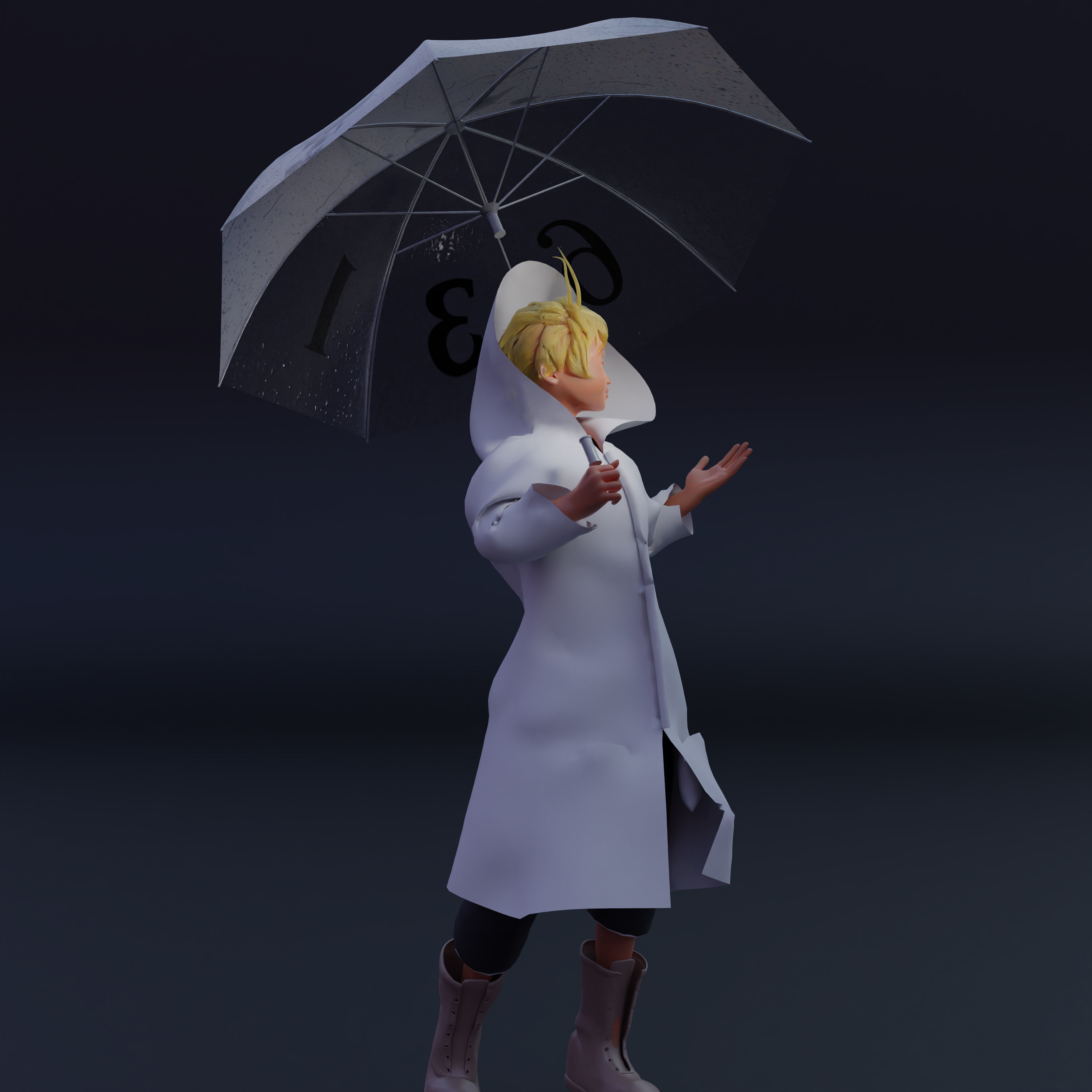 3D model EMMA - the promised neverland character Rigged and animated VR ...