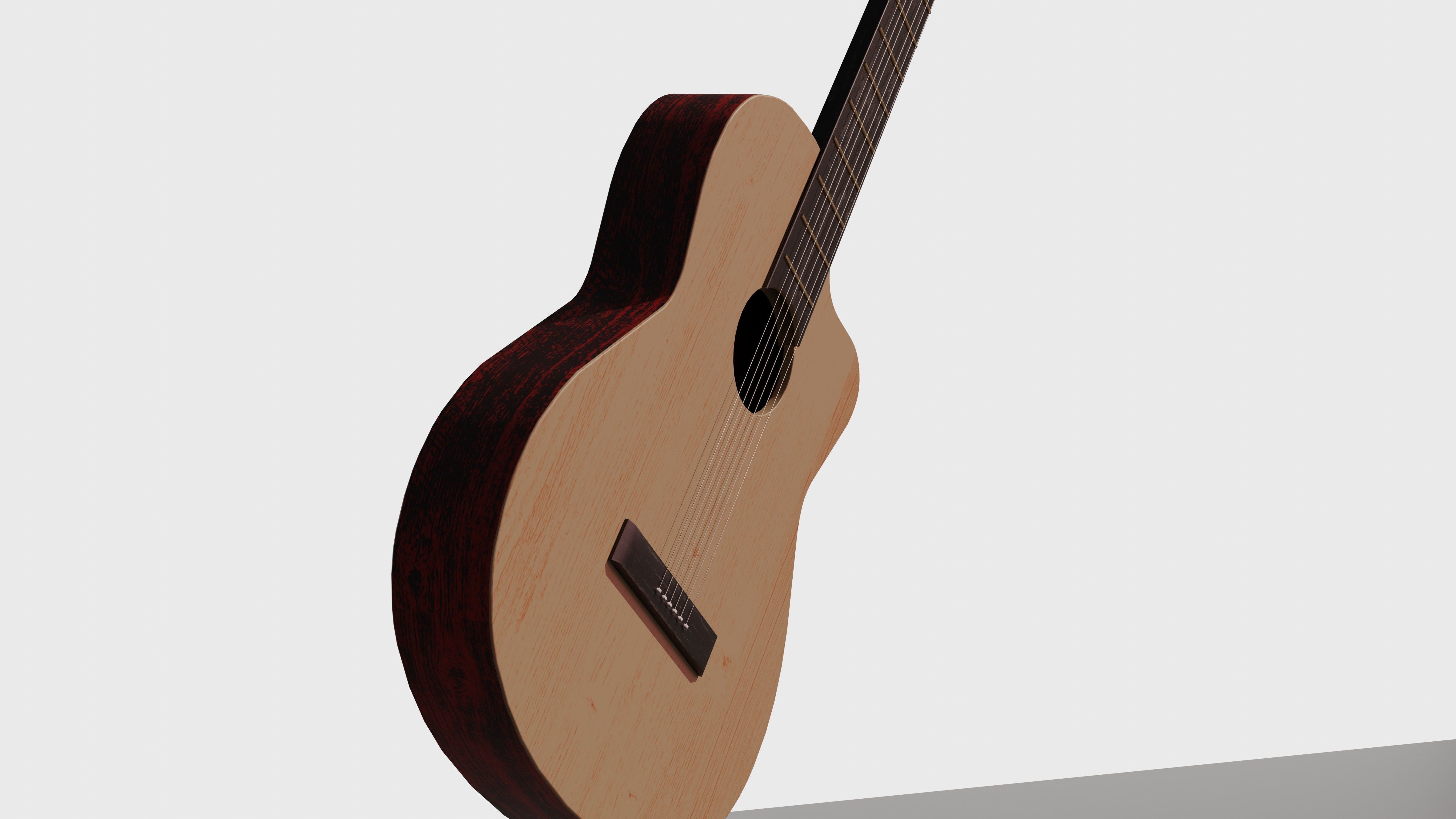 guitar and notes free VR / AR / low-poly 3D model | CGTrader