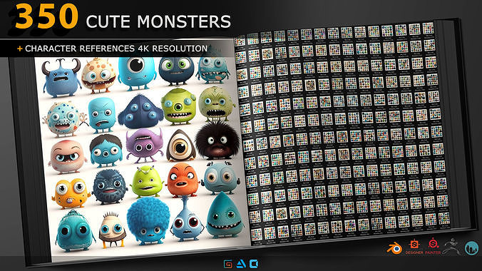 Mega Cute Monsters Collection 3D model | CGTrader