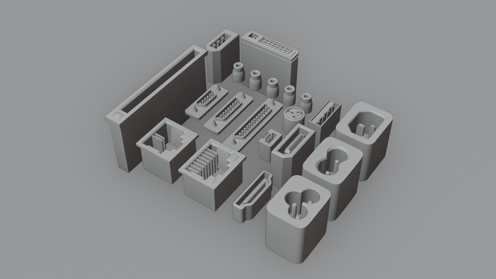 3D model Electronic Ports 4K Textures VR / AR / low-poly | CGTrader