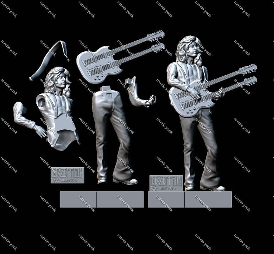 jimmy page - led zeppelin 3dprinting 3D model 3D printable | CGTrader