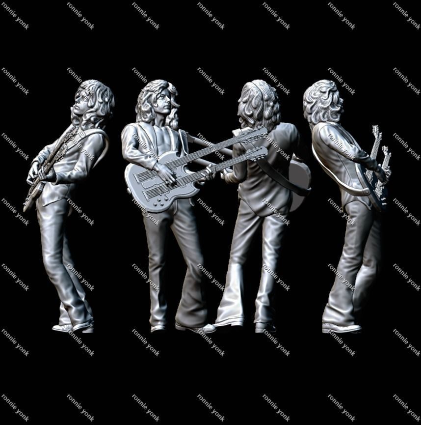 jimmy page - led zeppelin 3dprinting 3D model 3D printable | CGTrader