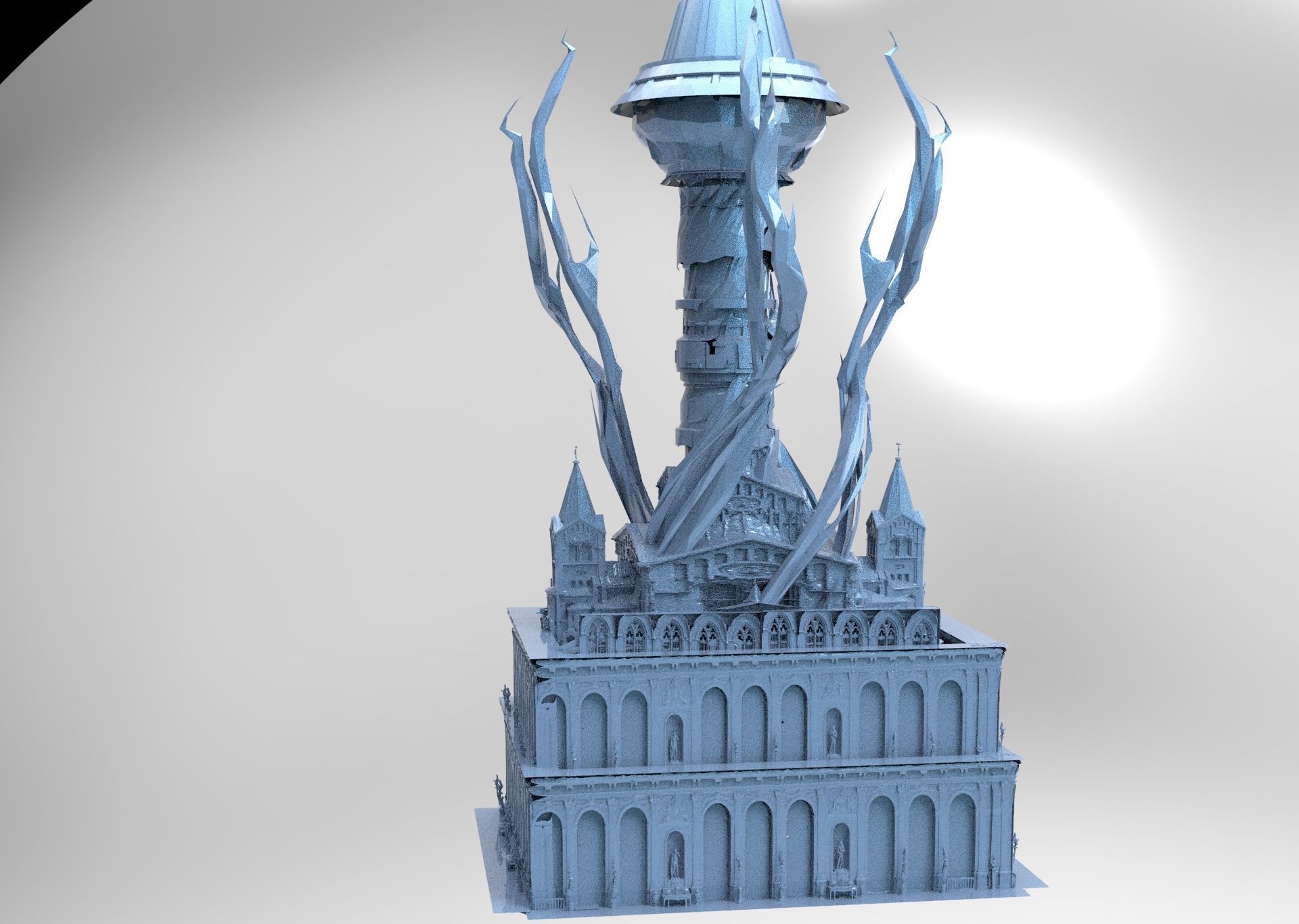 Steampunk pendulum Tower 3D model | CGTrader