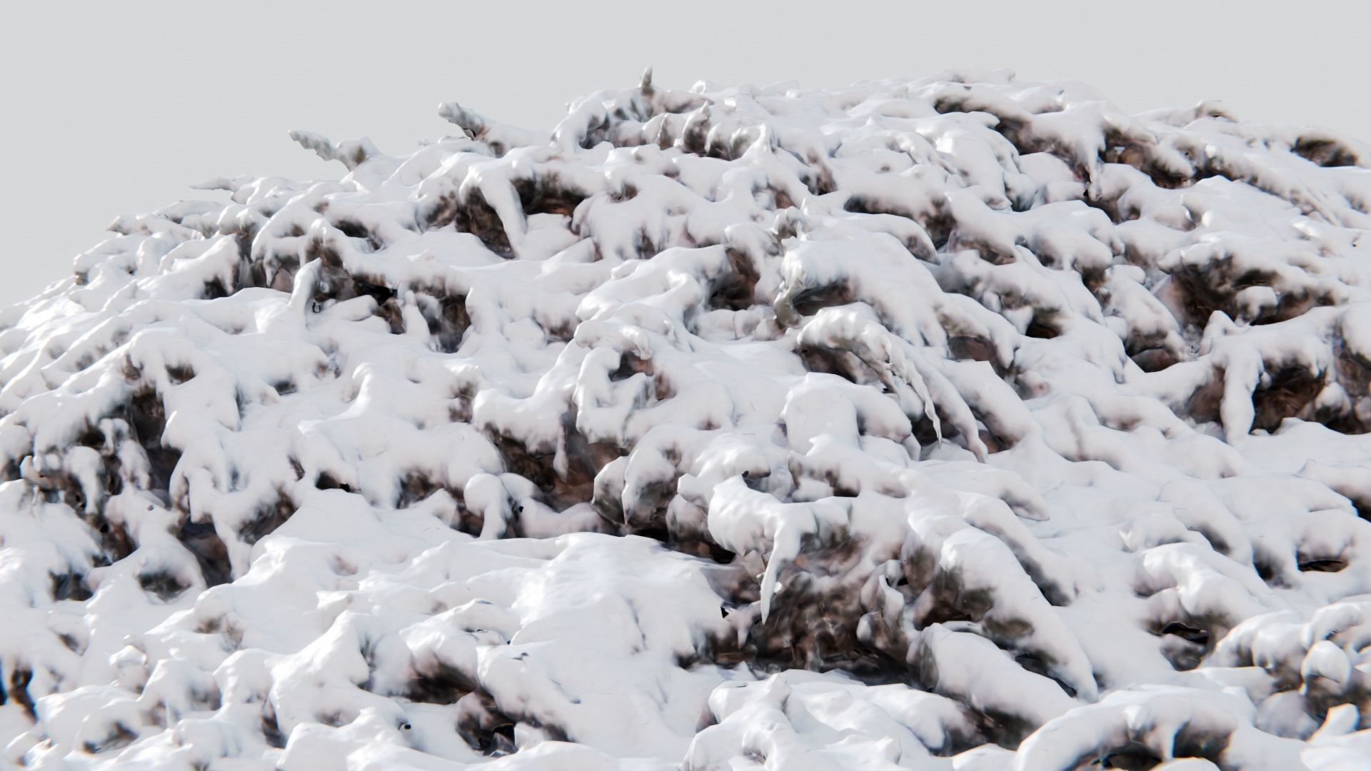 Snowy Bush free 3D model | CGTrader