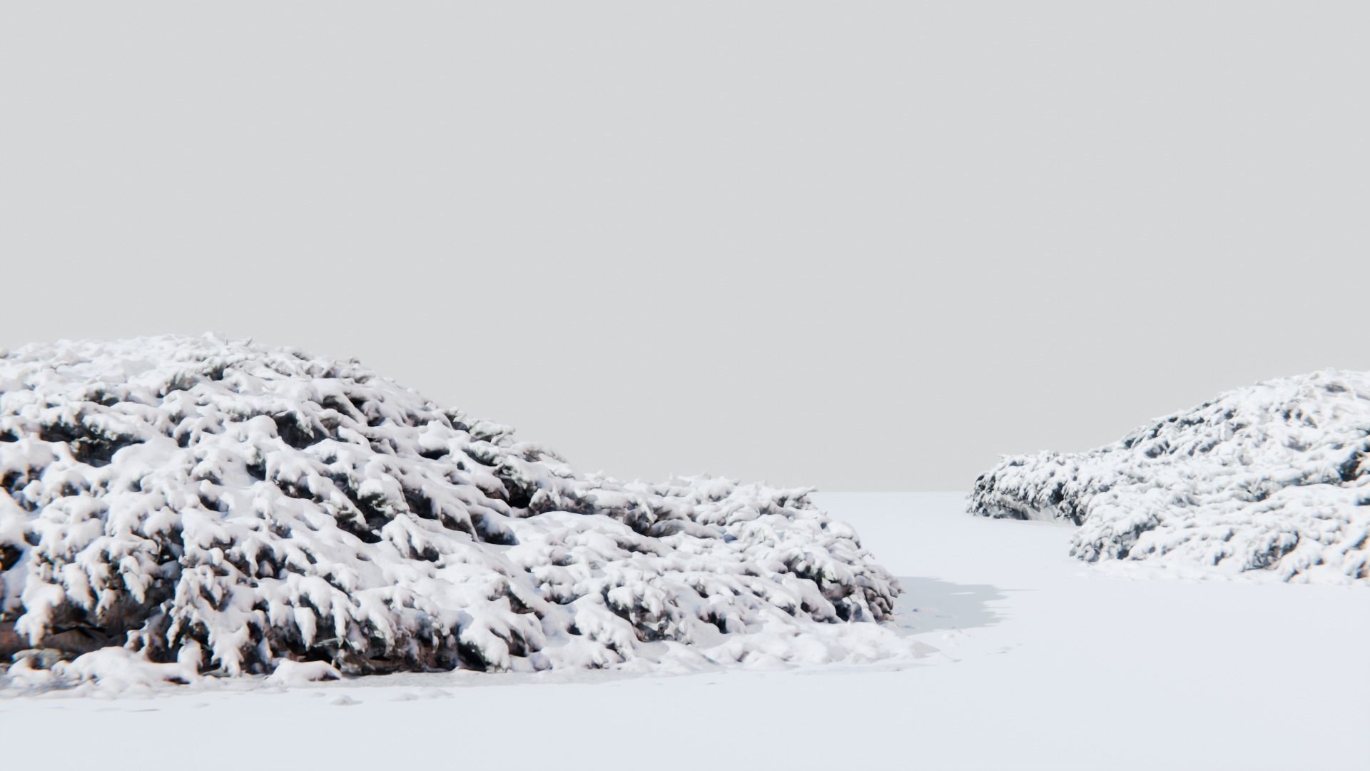 Snowy Bush free 3D model | CGTrader