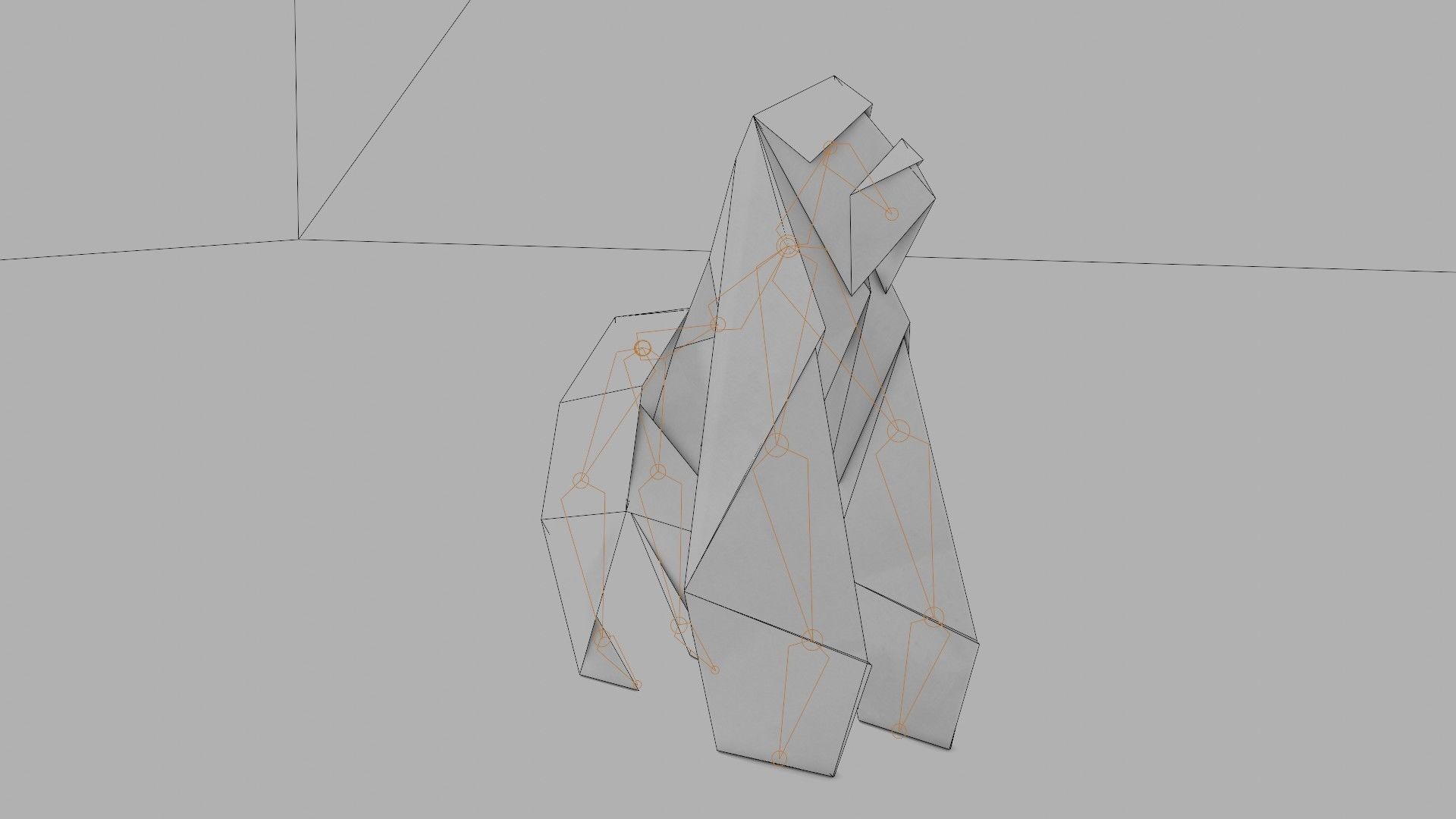3D model Origami Gorilla VR / AR / low-poly | CGTrader