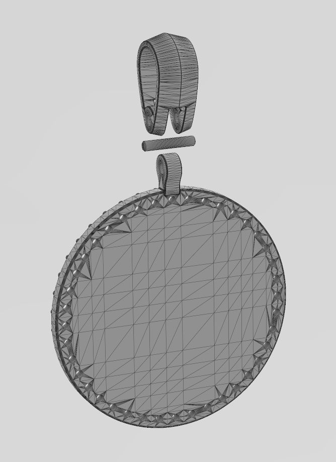 Diamond whale tail coin pendant 3D model 3D printable | CGTrader