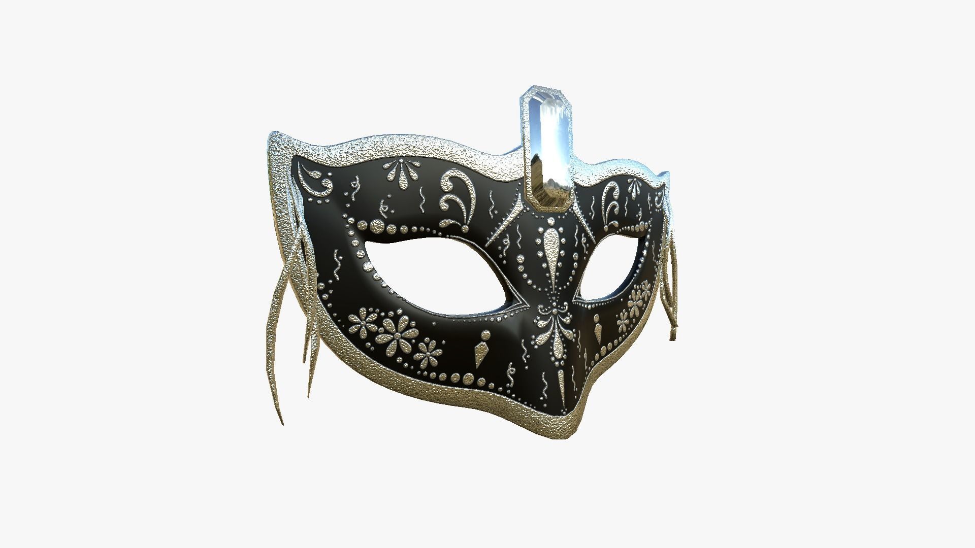 3D model Carnival Mask E01 Black Silver - Costume Character Design VR ...