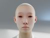 A round face with a sharp jawline and a small nose young woman 3D model ...