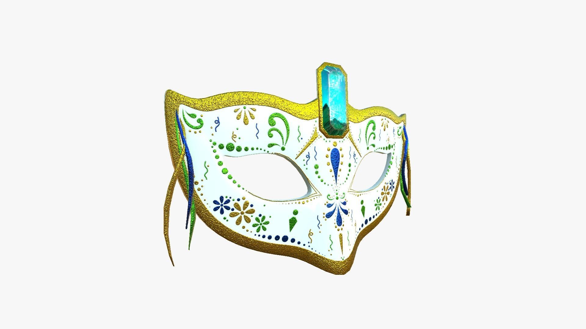 3D model Carnival Mask E03 Brazilian - Costume Character Design VR / AR ...
