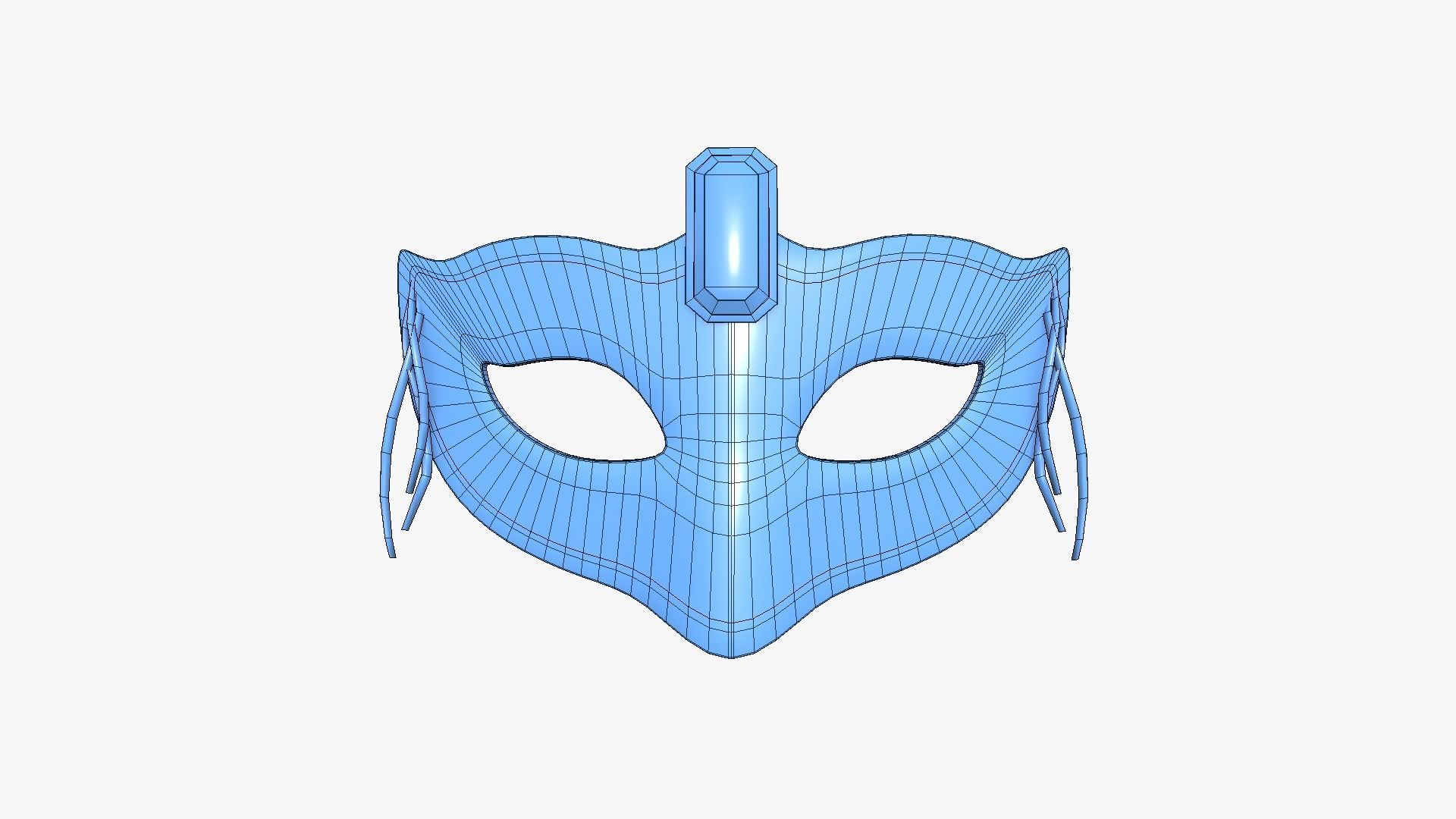 3D model Carnival Mask E07 Blue Orange - Costume Character Design VR ...