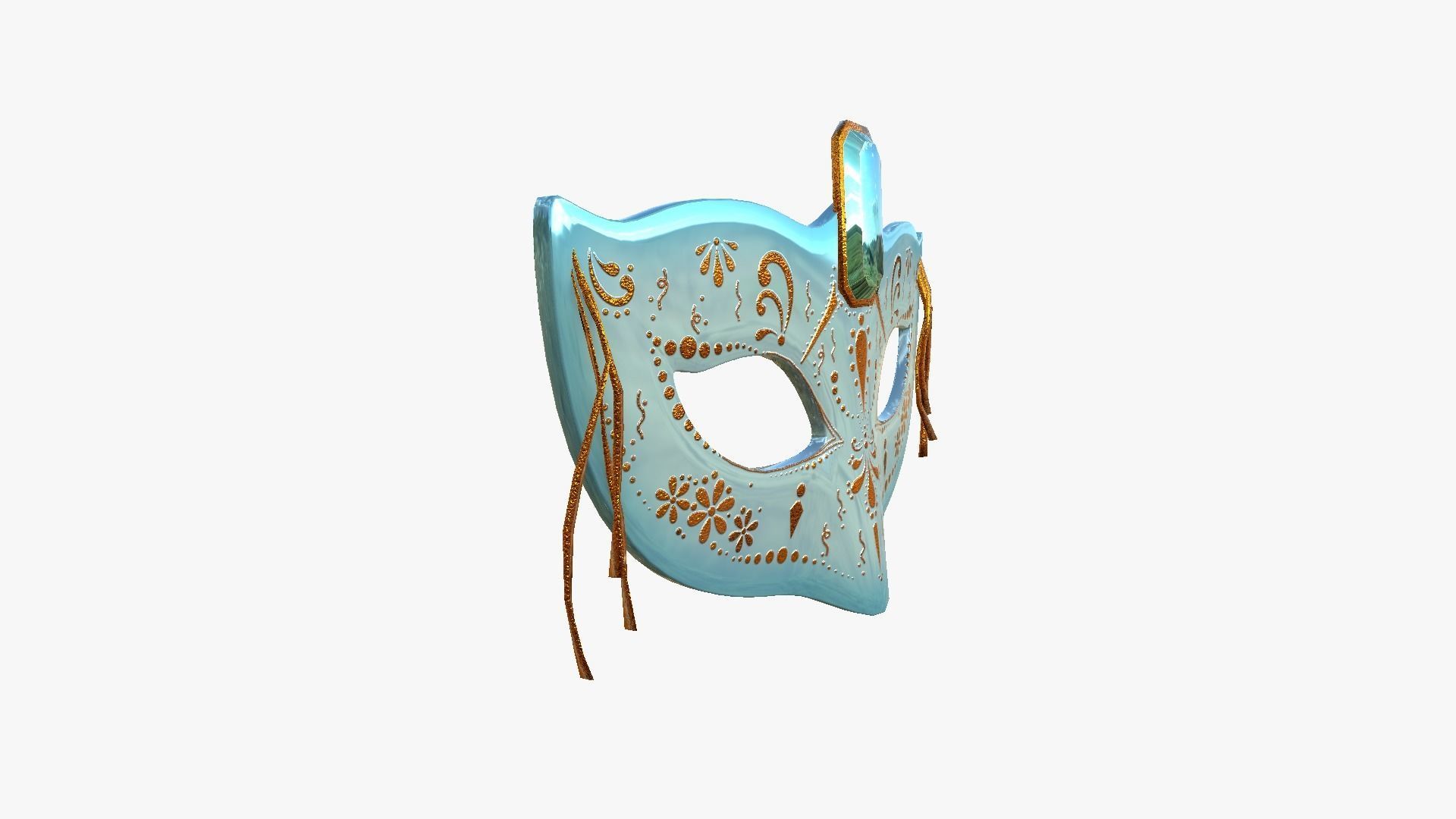 3D model Carnival Mask E07 Blue Orange - Costume Character Design VR ...