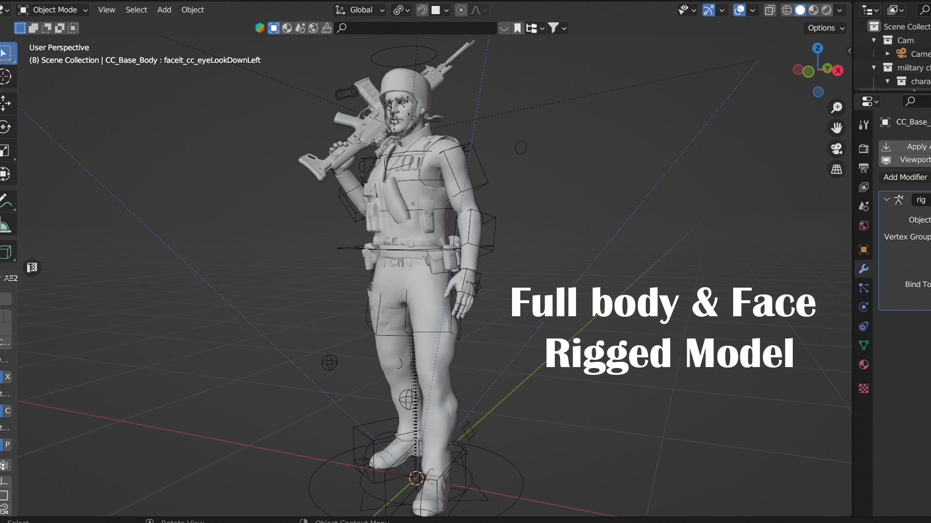 Dynamic Low-Poly Rigged Soldier Model - Military 3D Asset free VR / AR ...