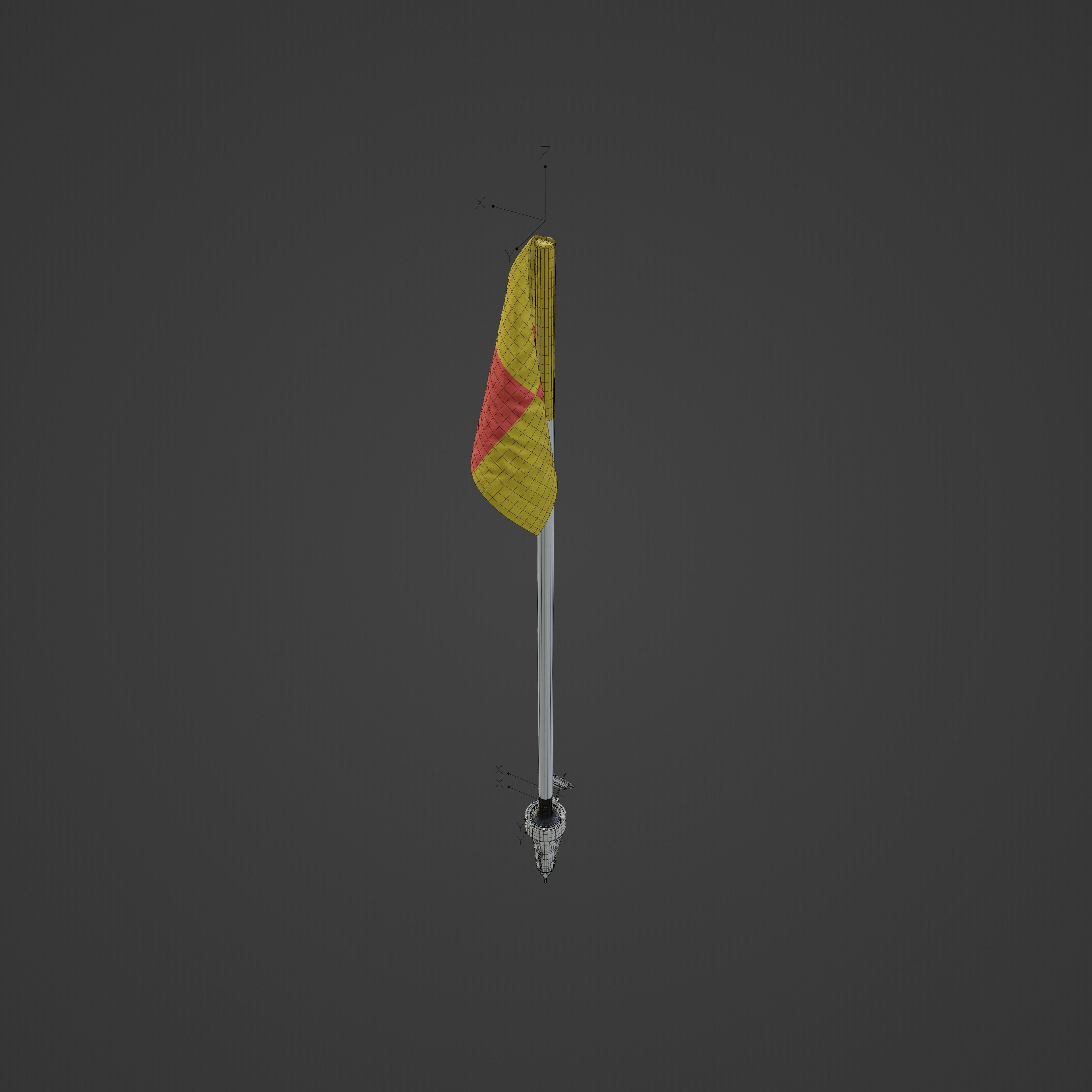 3D model Stadium flexible corner flag VR / AR / low-poly | CGTrader