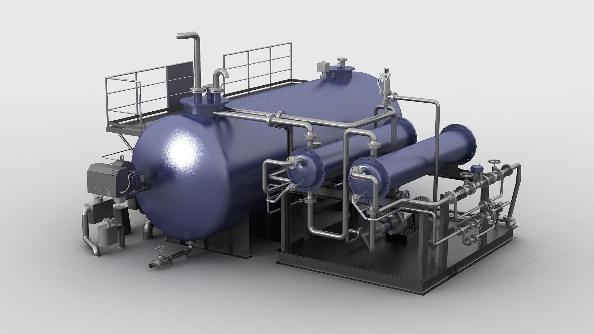 Boiler distillation valve water pump chlorination 3D model | CGTrader
