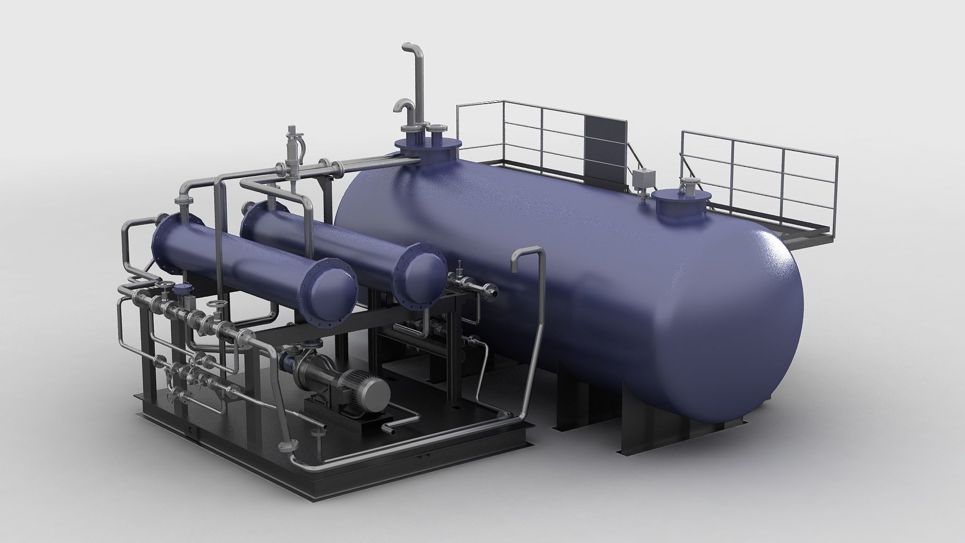 Boiler distillation valve water pump chlorination 3D model | CGTrader