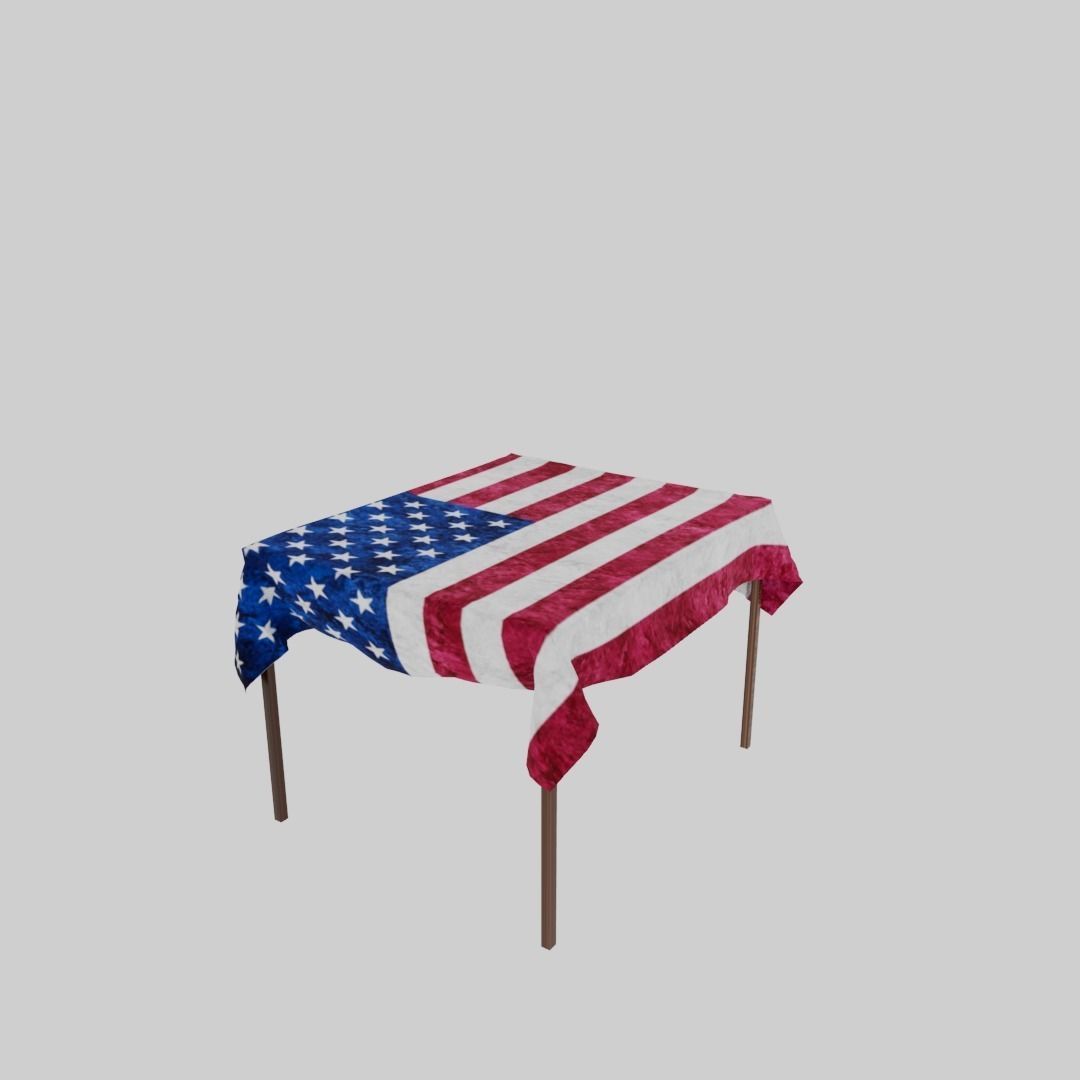 3D model American table VR / AR / low-poly | CGTrader