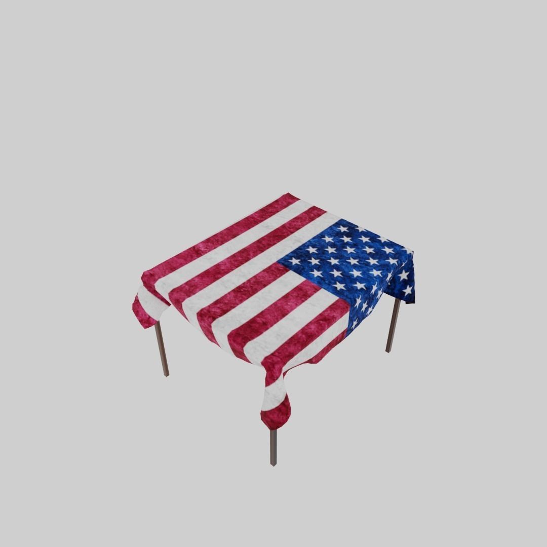 3D model American table VR / AR / low-poly | CGTrader