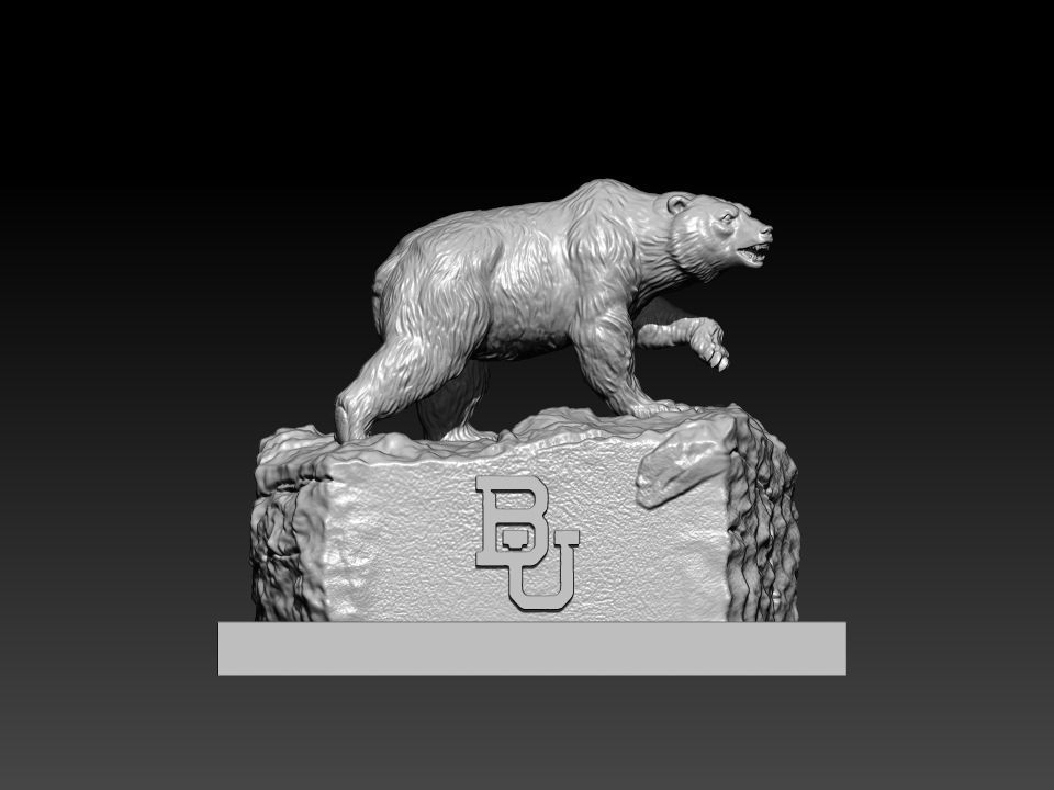 NCAA - BAYLOR UNIVERSITY AMERICAN BLACK BEAR MASCOT - 3D PRINT 3D model ...