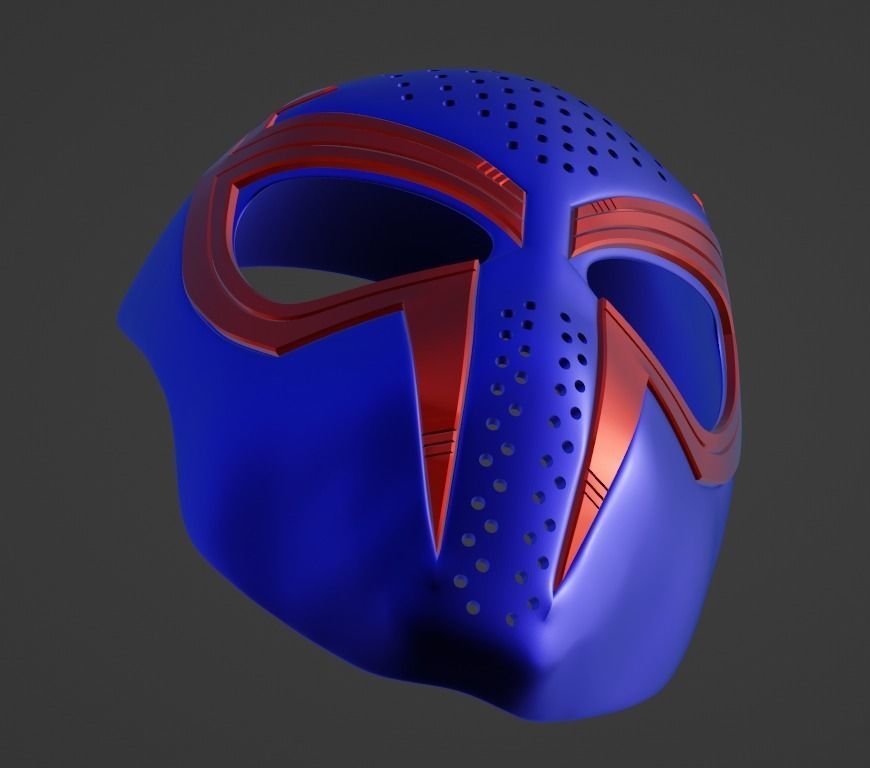 Into The Spider-Verse Spider-Man 2099 cosplay face shell 3D model 3D ...